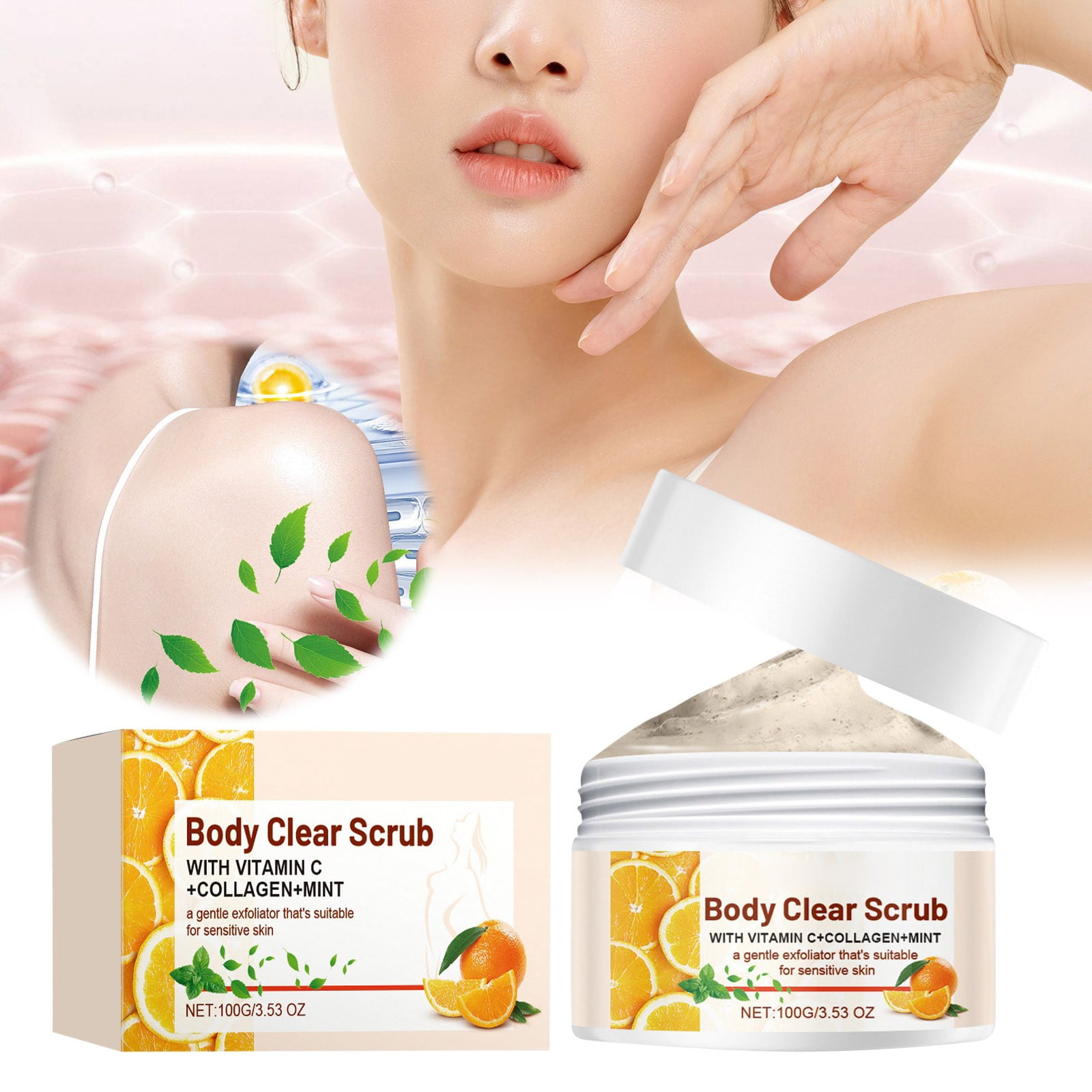 LPSSTORE Orange Body Scrub Fresh Orange VC Exfoliating Cleansing ...