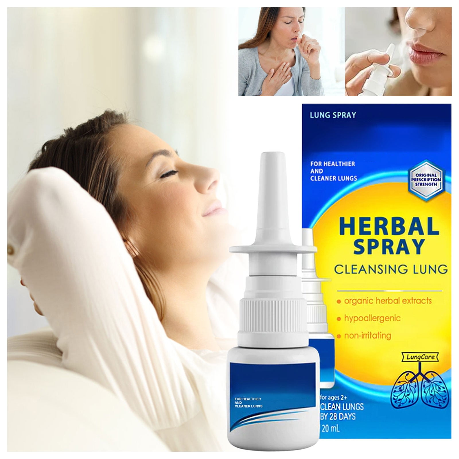 LPSSTORE Organic Nasal Spray Nasal Congestion Nose and Sneezing Care ...