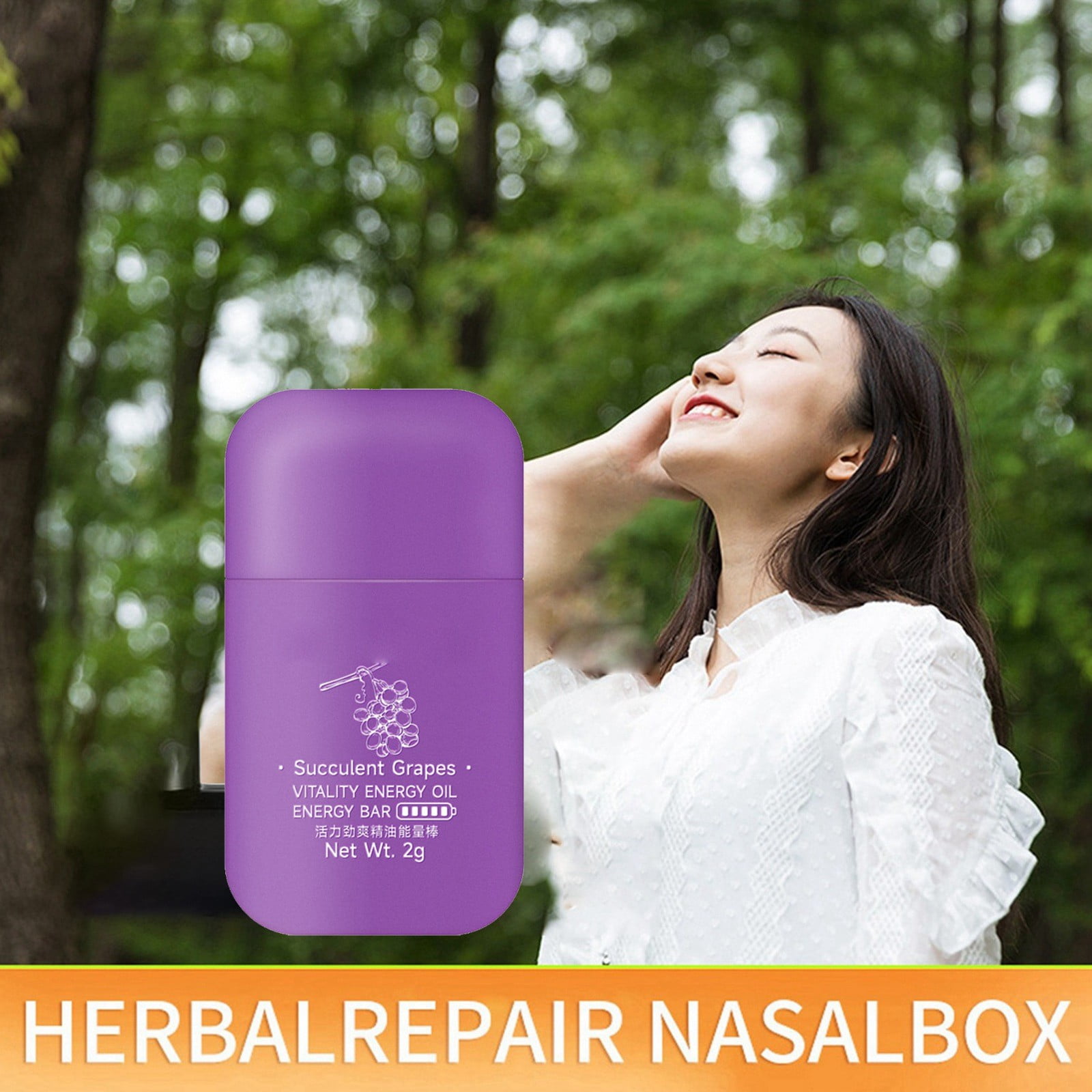 LPSSTORE Refreshing Oil Energy Bar Sleepy Nose Oil Double Hole Nose ...