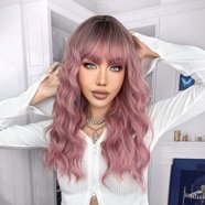 Adakot Wigs for Women Human Hair with Bangs 26in Long Straight Lace ...