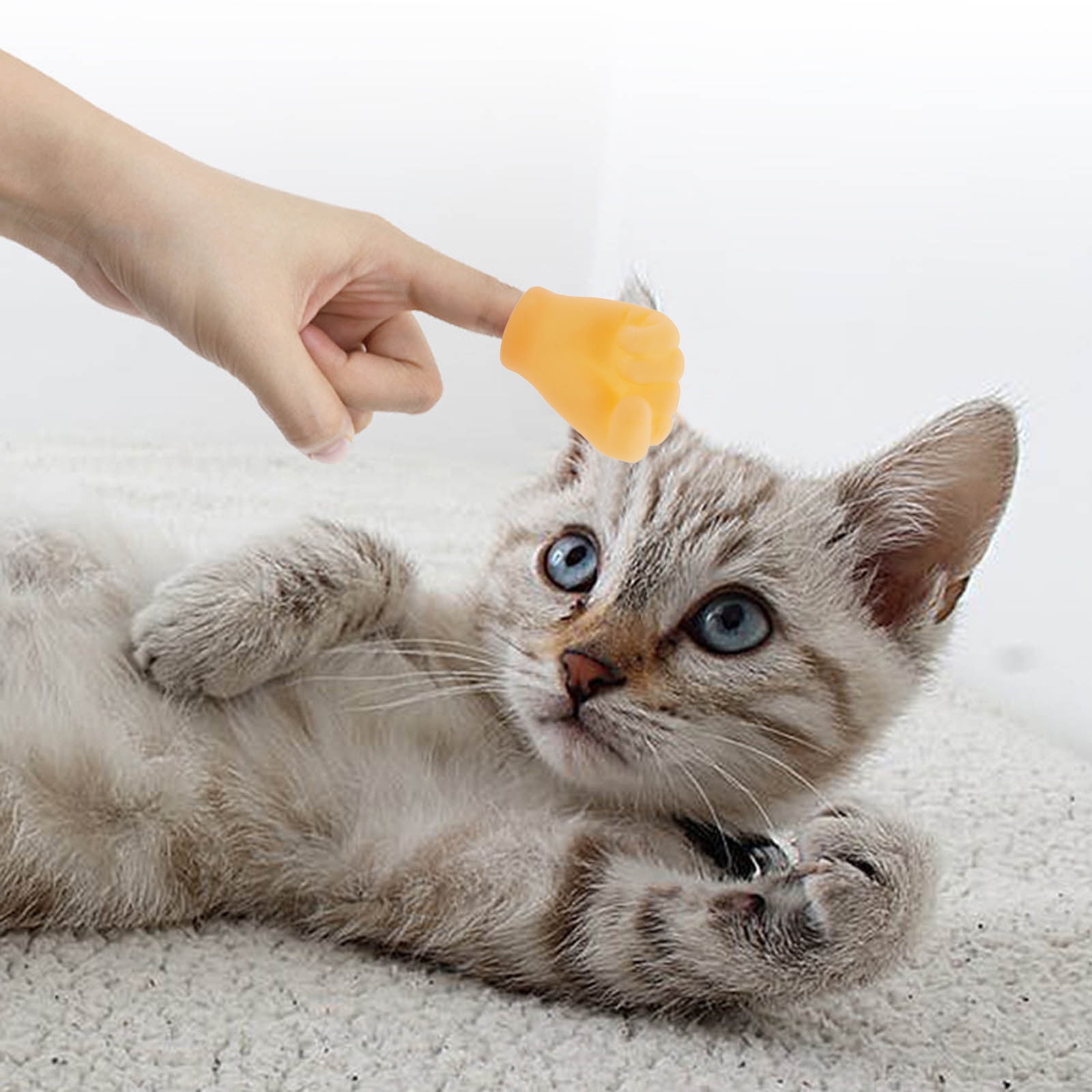 LPSSTORE Tiny Finger Hands Rubber Mini Tiny Finger Hands Flat Hand ...