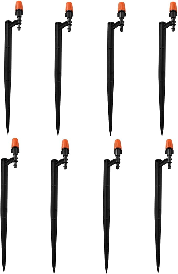 LQ Industrial 8pcs Drip Irrigation Sprinkler, 1/4" Drip Irrigation ...