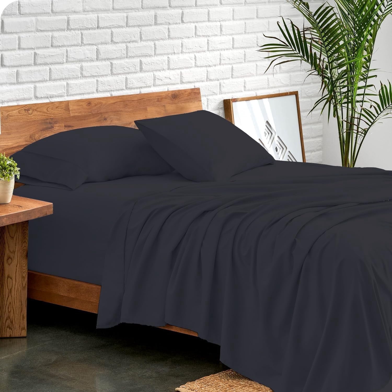 LQCrafK Exquisite Sheet Set, 4 Pc Set, Sateen Weave, Hotel Collection ...