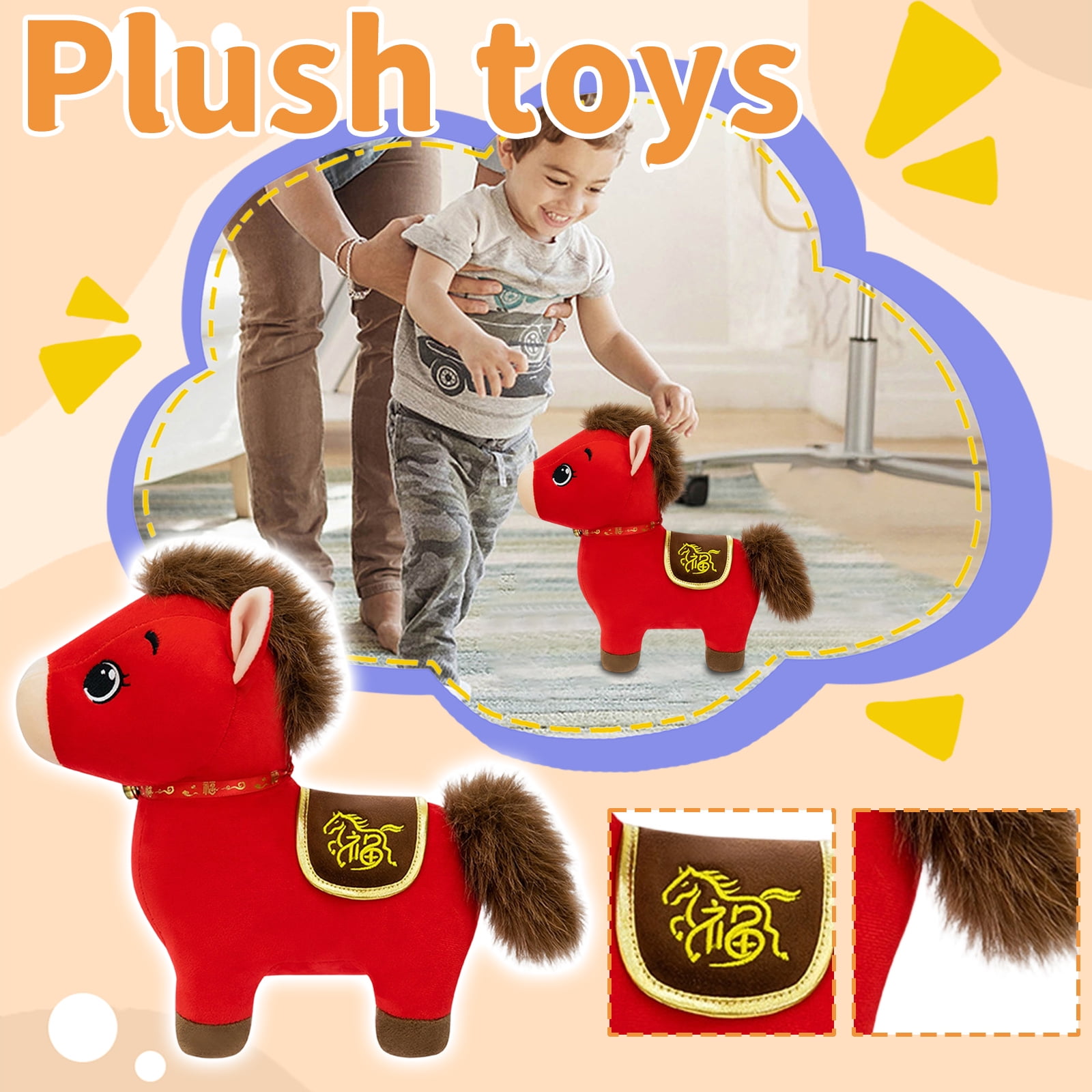 LQPWZU 2026 Chinese New Year of The Horse Plush - Ideal for Home Decor ...