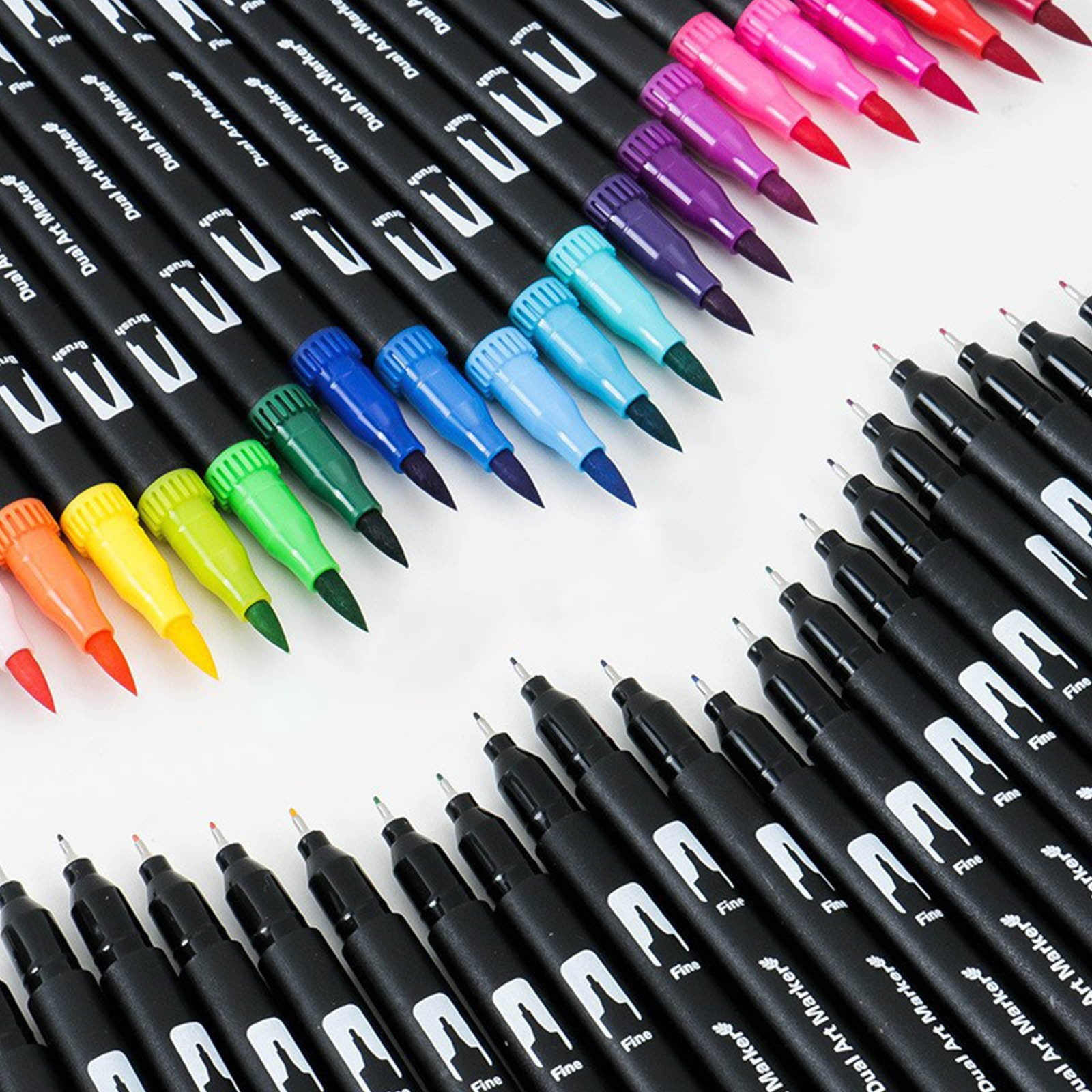 LQPWZU 24pcs Watercolor Pen Set Drawing Pen Set Refillable Calligraphy ...