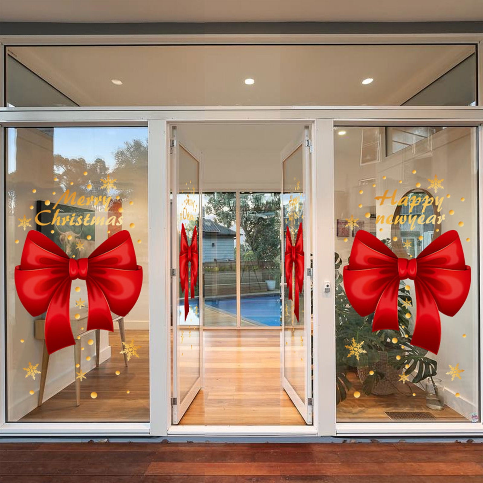 LQPWZU Christmas Decorations - Reusable Window Clings for Christmas ...