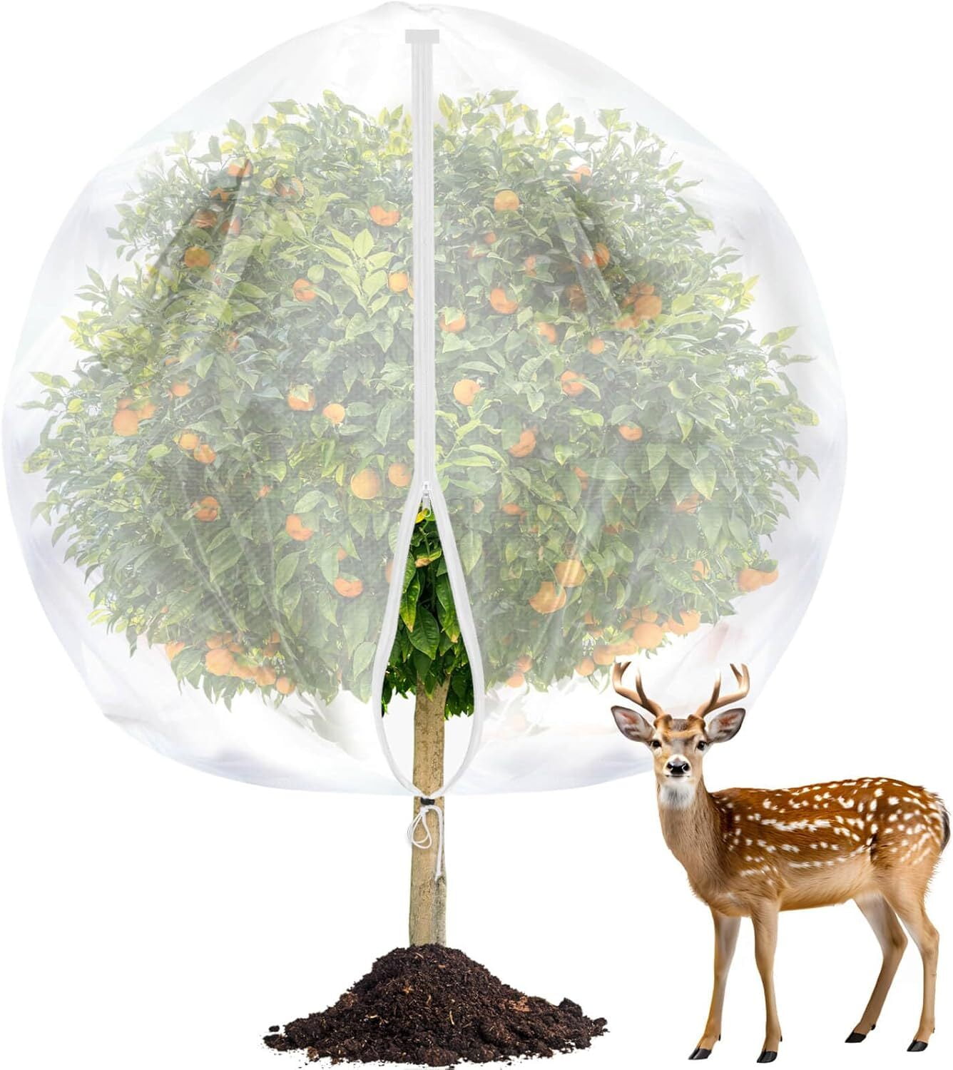 LQQBOX 1 Pack 6.56 x 7.87 FT Fruit Tree Netting Bags Garden Plant ...