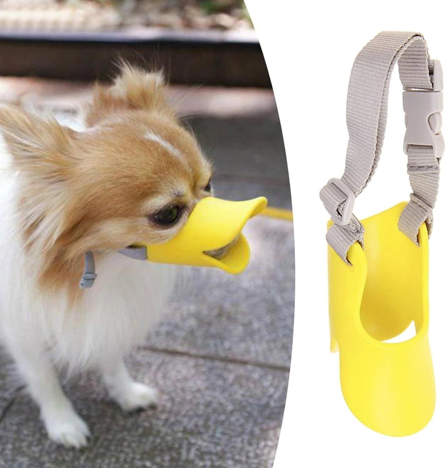 LQQBOX 1 Pack Anti Bite Duck Mouth Shape Dog Mouth Covers, Soft Duck ...