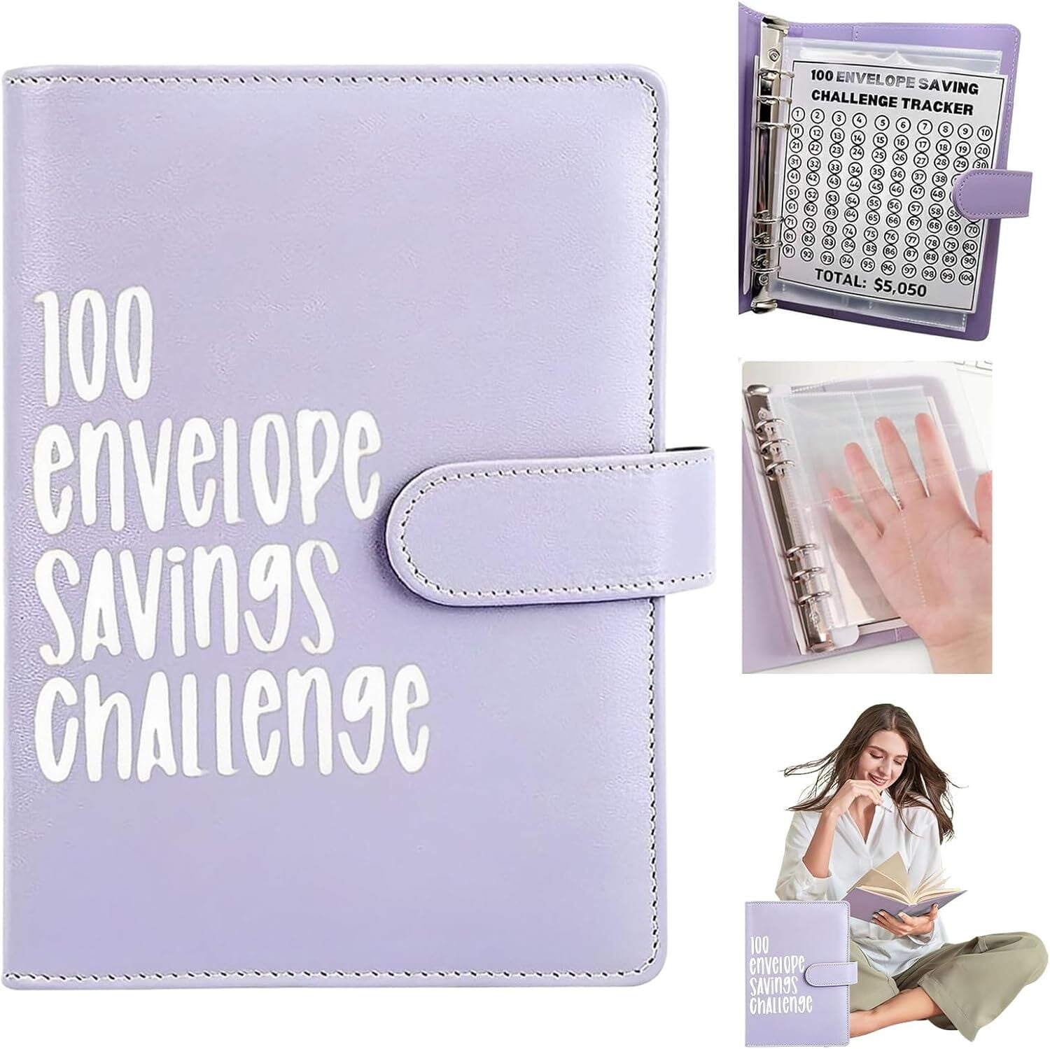 LQQBOX 100 Envelopes Money Saving Challenge Binder,Savings Challenges ... LQQBOX 100 Envelopes Money Saving Challenge Binder,Savings Challenges ...