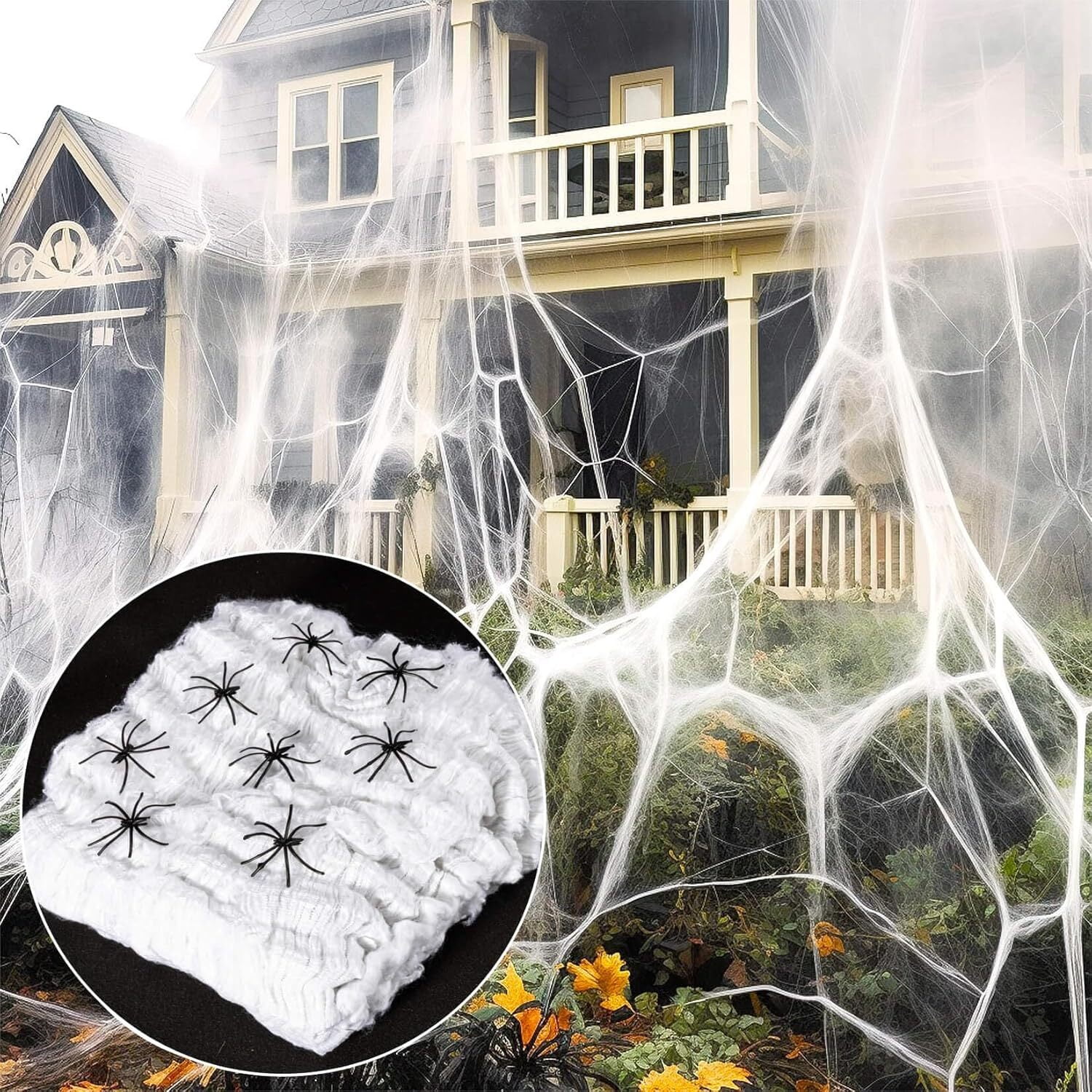 LQQBOX 100 Gram Spider Webs Halloween-Decorations Halloween Spider Web ...