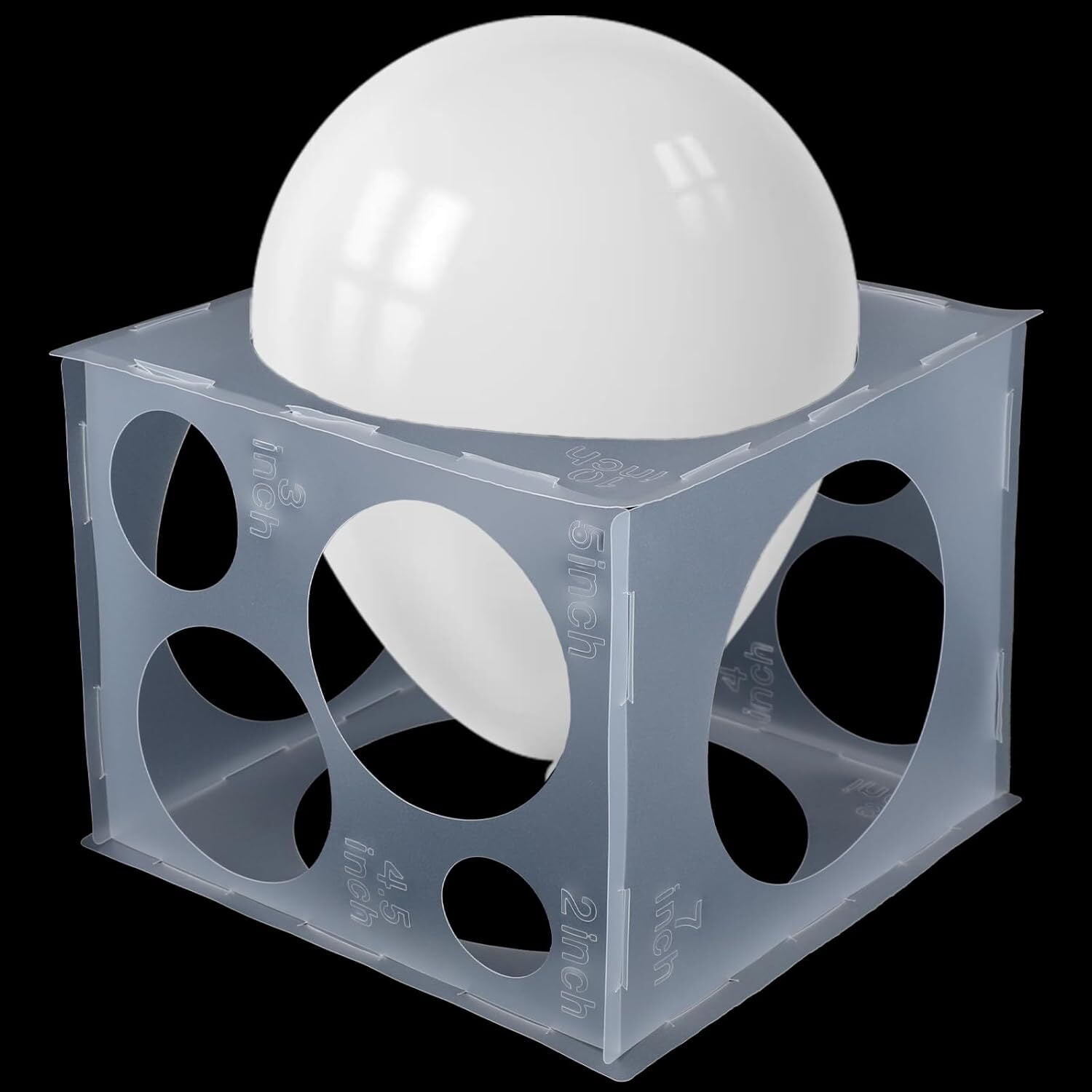 LQQBOX 11 Holes Balloon Sizer Cube Box, 2-10 Inch Collapsible Plastic ...