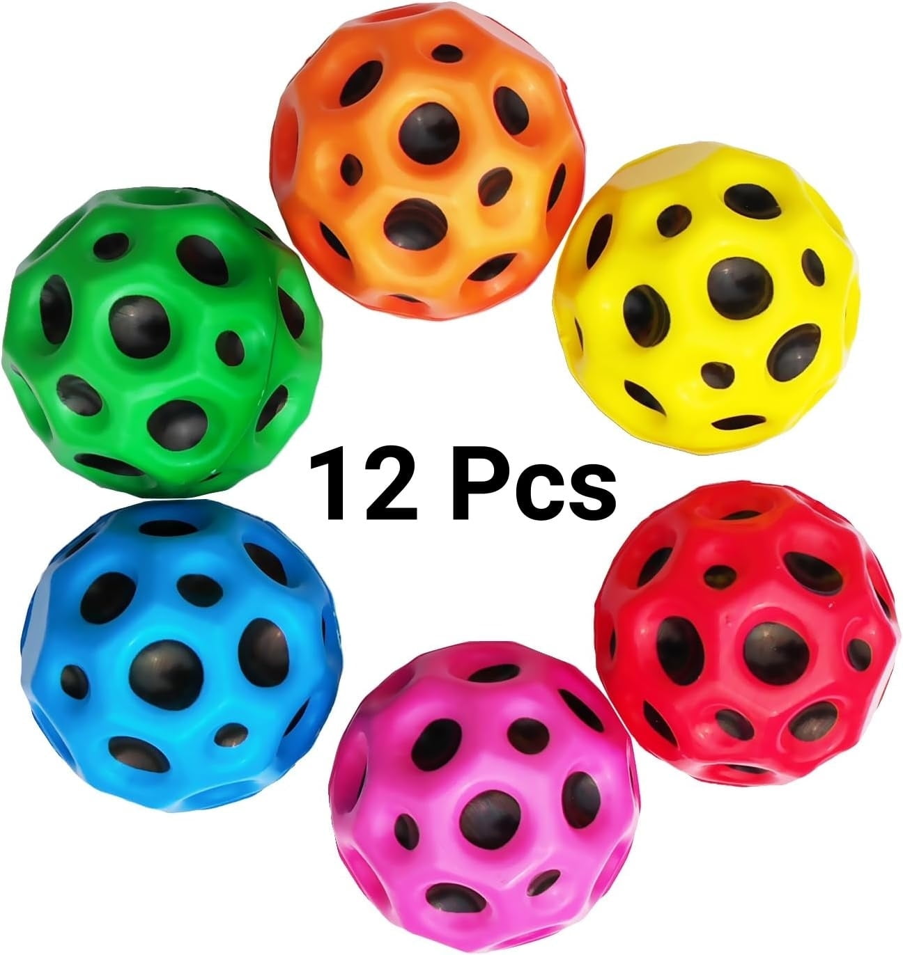 LQQBOX 12 Pcs Super High Jumping Ball,Extreme High Bouncing Ball, Super ...