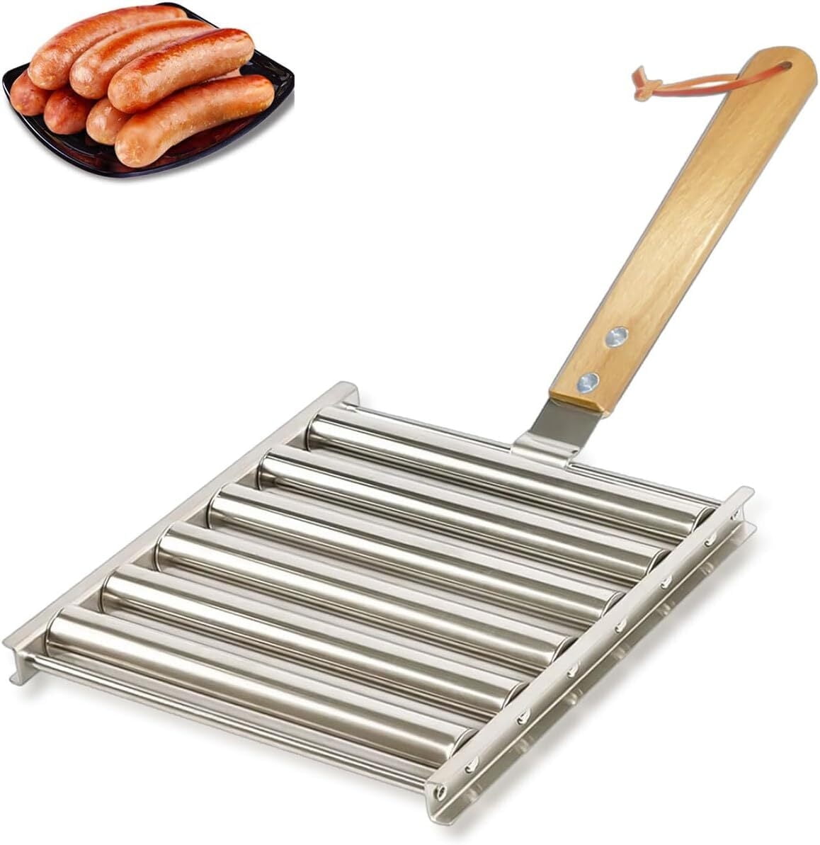 LQQBOX 14 Inch Long Hot Dog Roller BBQ Hot Dog Evenly Cook Sausage ...