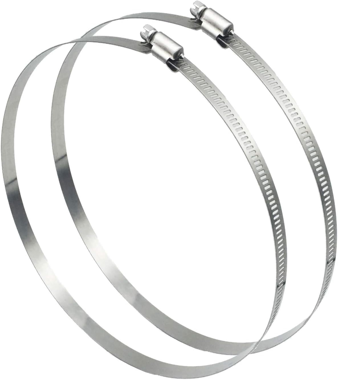 LQQBOX, 2 Pcs 12 inch Adjustable Worm Drive Duct Clamps, Stainless ...