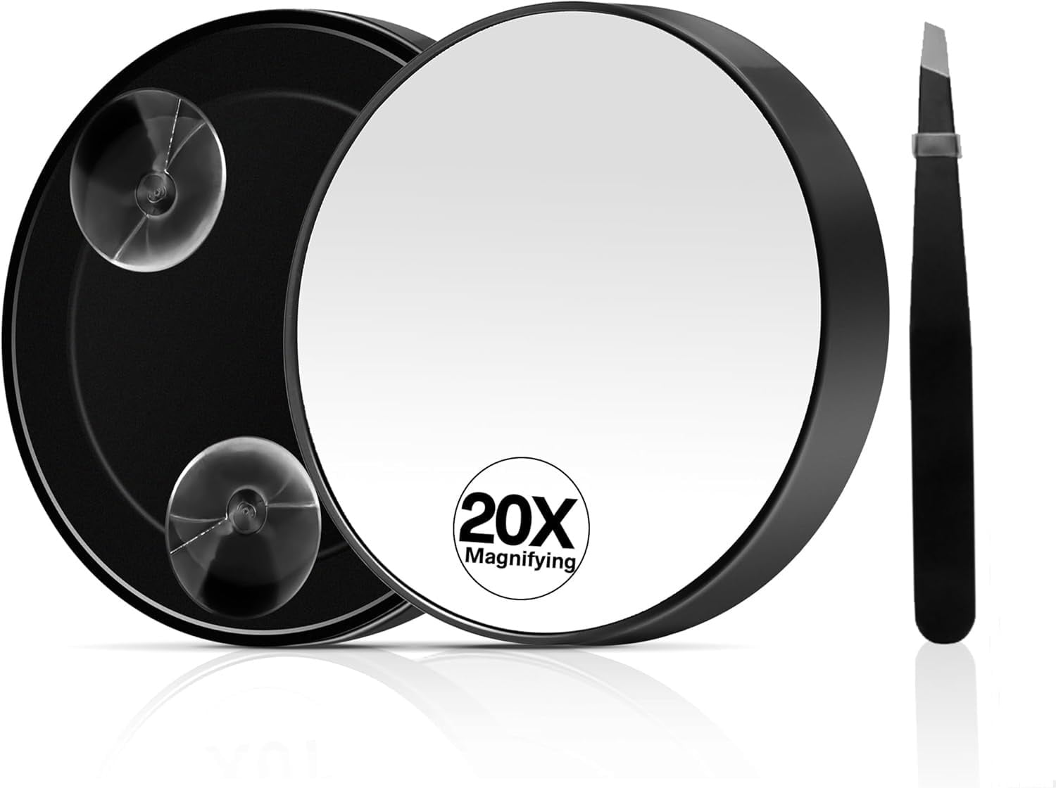 LQQBOX 20X Magnifying Mirror with 2 Suction Cups, 3.5 inches Magnified ...