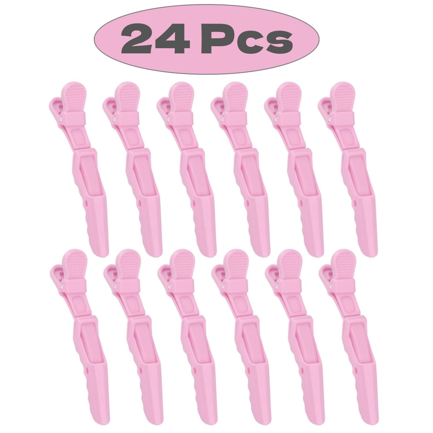 LQQBOX 24 Pcs/Set Alligator Styling Sectioning Hair Clips (Pink ...