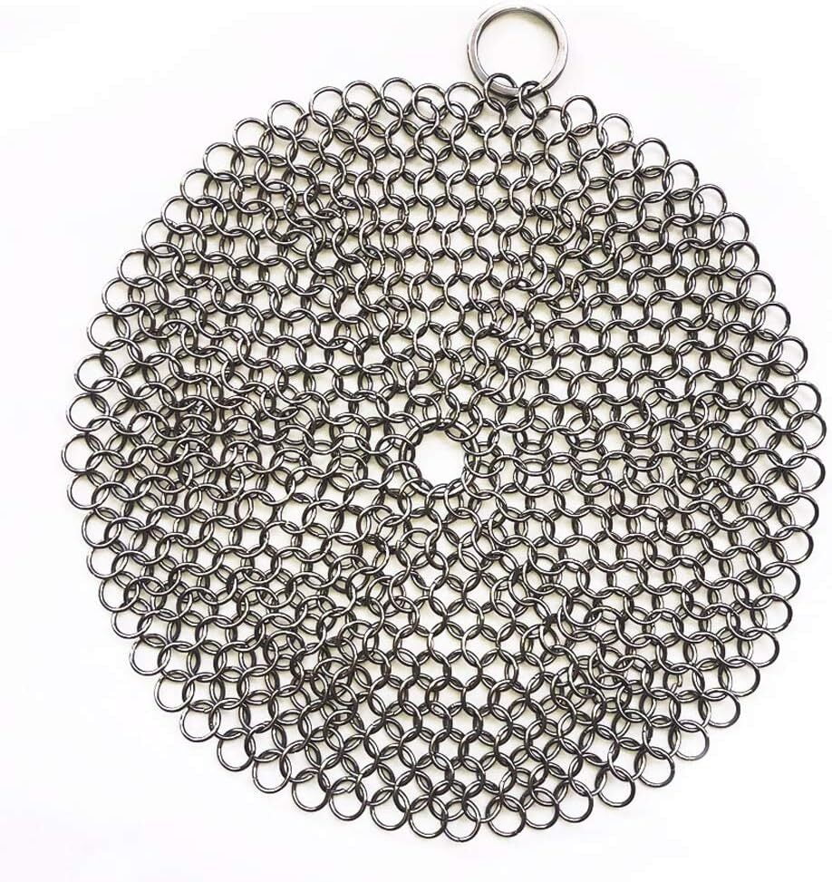 LQQBOX 316 Premium Stainless Steel Cast Iron Cleaner, Chainmail ...