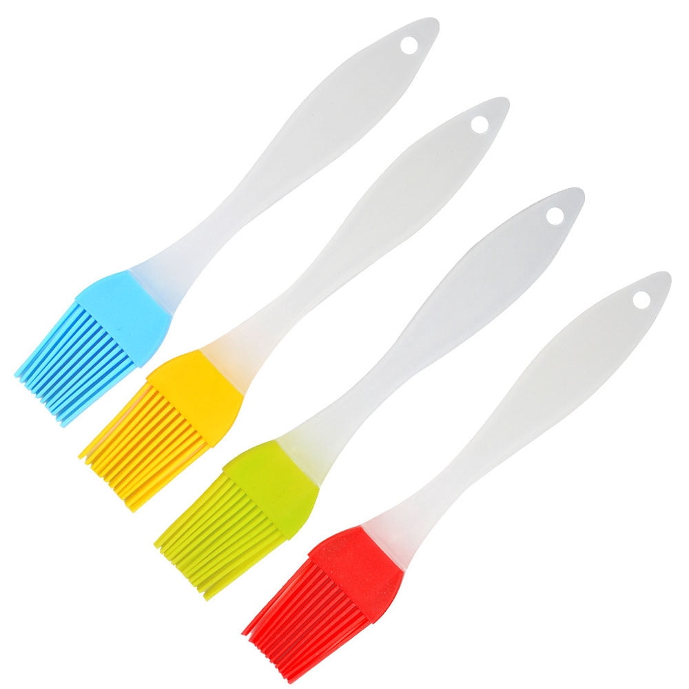 LQQBOX 4-Piece Silicone Pastry Brush, Flat Pastry Baking Brush, BBQ ...