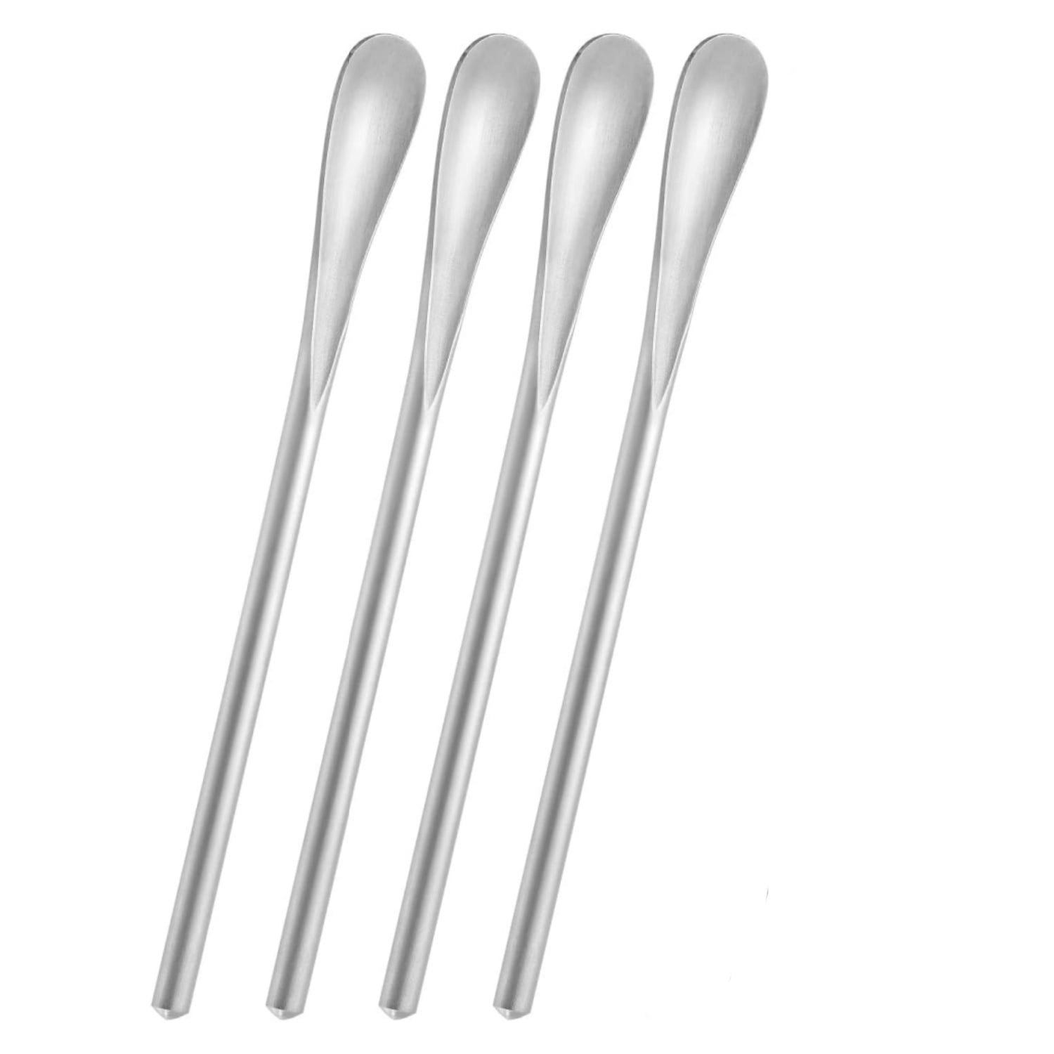 LQQBOX 4-Piece Stainless Steel Long Coffee Stirrer Set - Reusable Drink ...