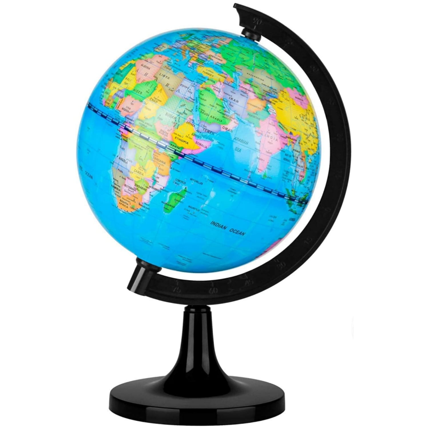 LQQBOX 4'' World Globe for Learning, DIY Assemble Educational Rotating ...