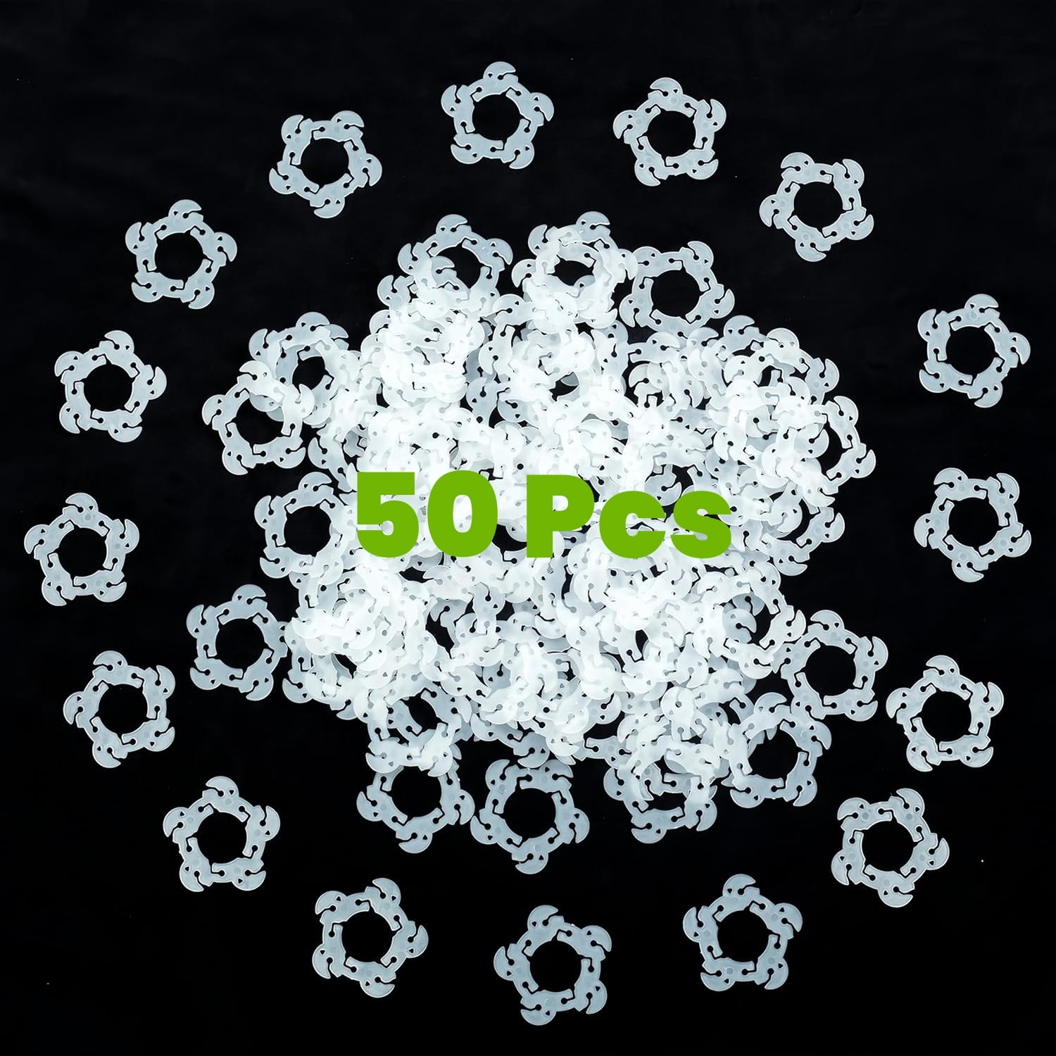 LQQBOX 50Pcs Balloon Clips, White Balloon Rings for Arch, Balloon ...