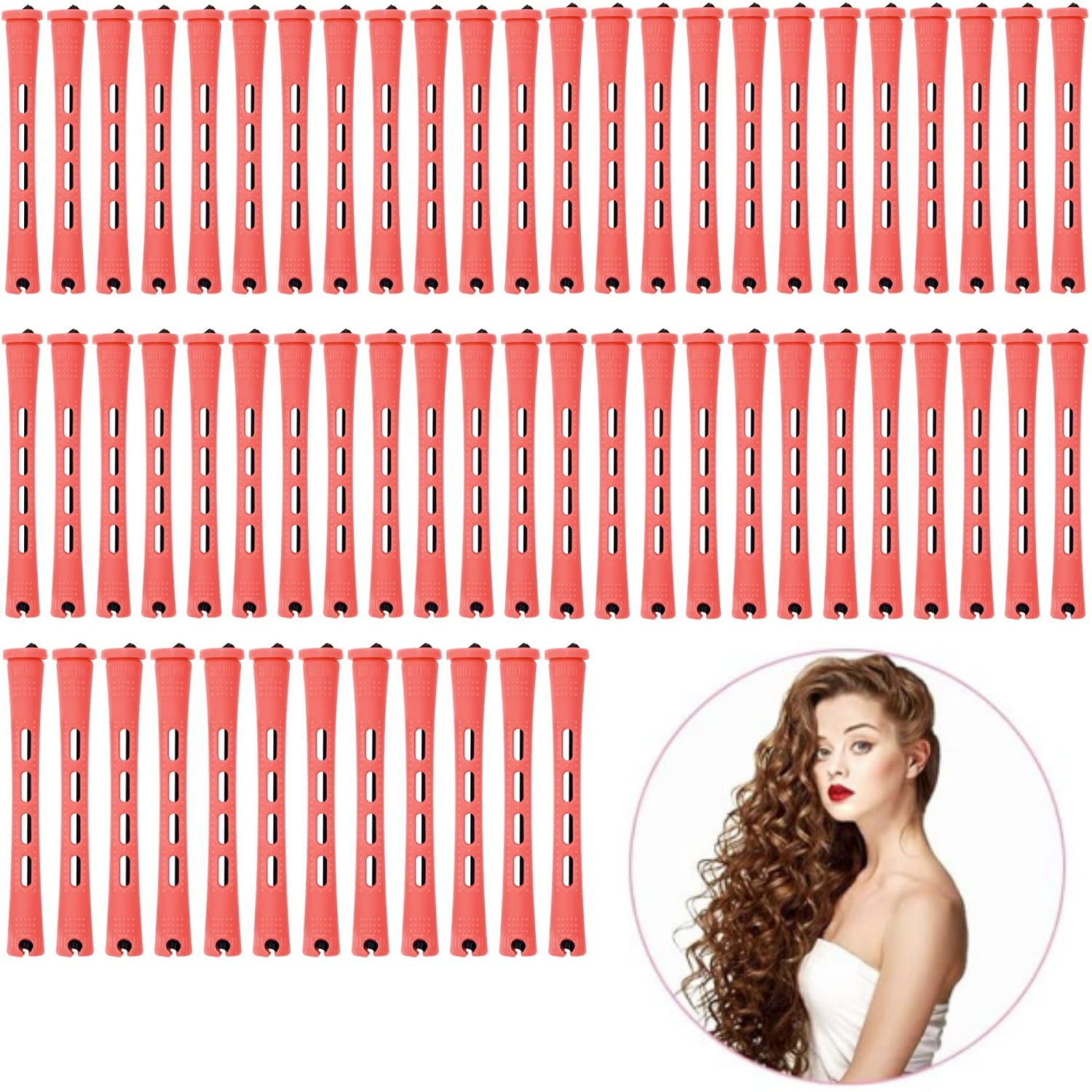 LQQBOX 60 Pcs Perm Rods for Long Hair Plastic Curl Rods Cold Wave Rods ...