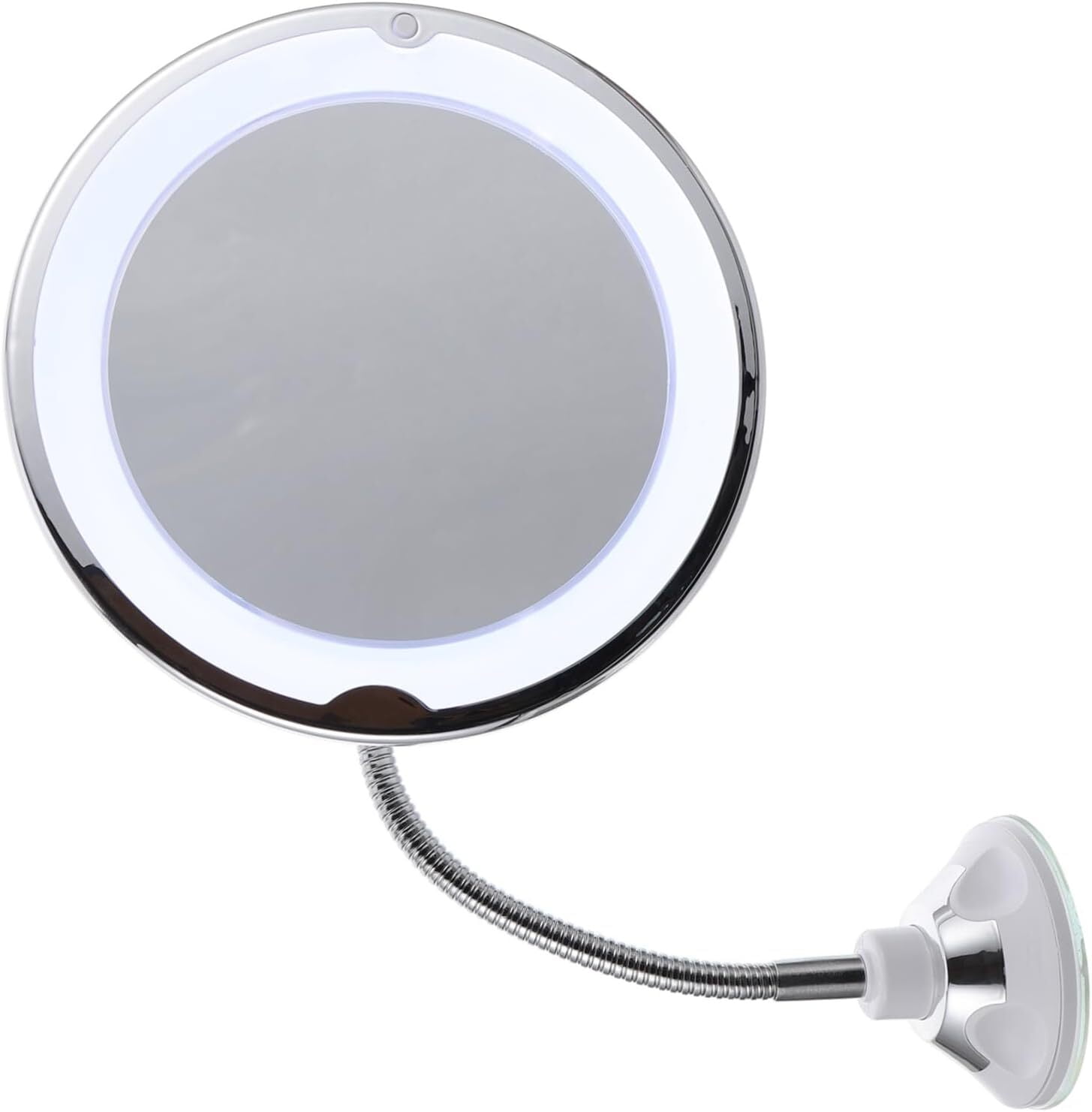 LQQBOX 8 IN Flexible 10X Magnifying Suction Mirror, Anti-fog LED ...