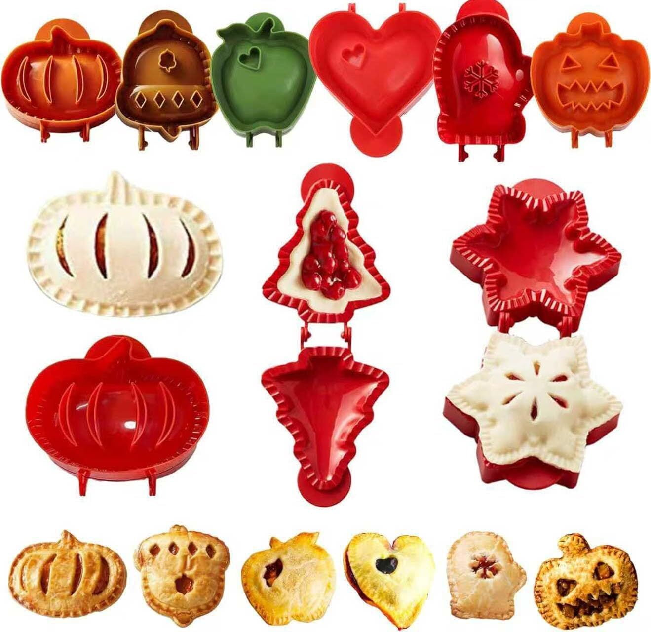 LQQBOX 9 Pcs Mini Pie Molds, Suitable for Christmas and Various ...