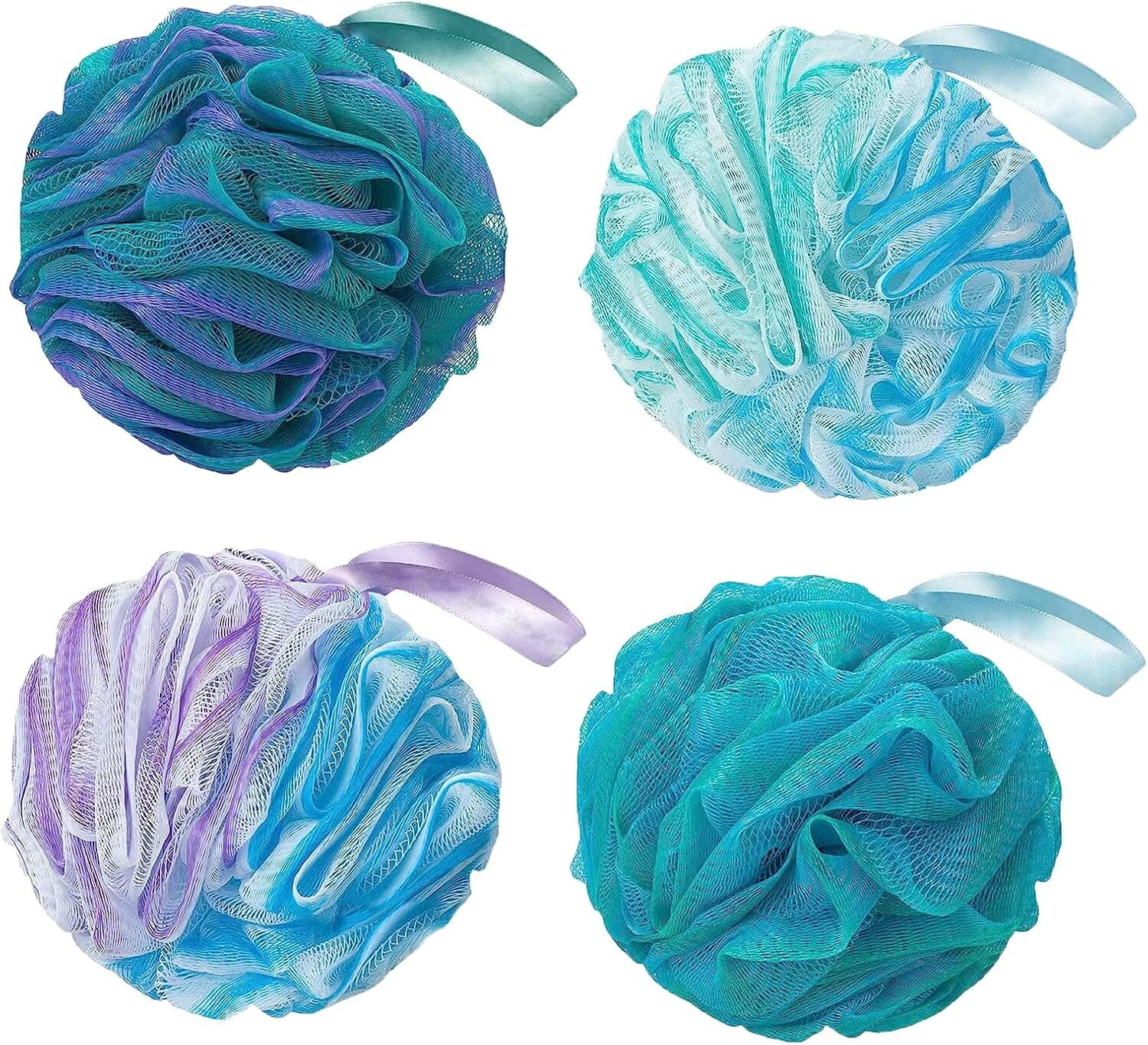 LQQBOX Bath Sponge Shower Loofahs 75g Mesh Pouf Bath Scrunchies Body ...
