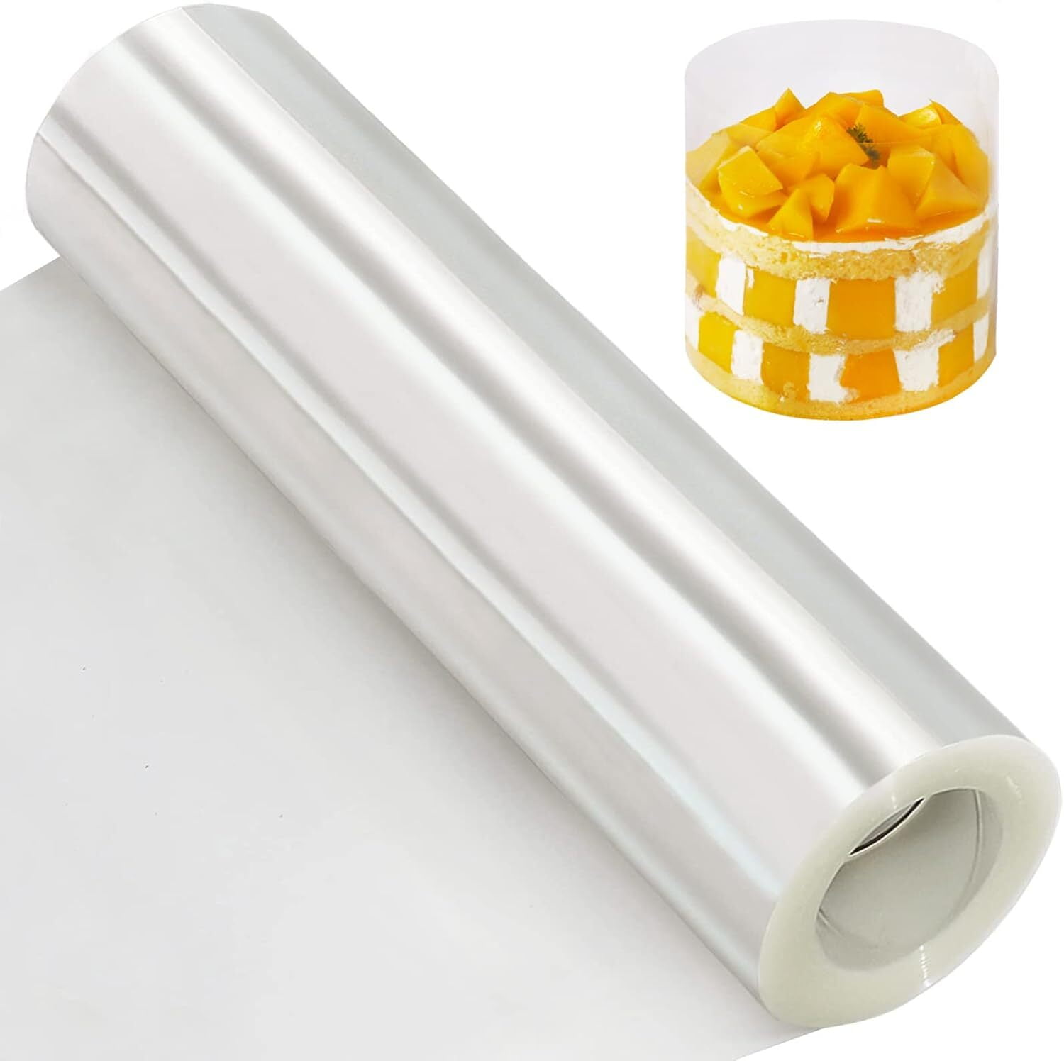 LQQBOX Cake Collar 6 Inch,Acetate Cake Collar Roll DIY Acetate Sheet ...