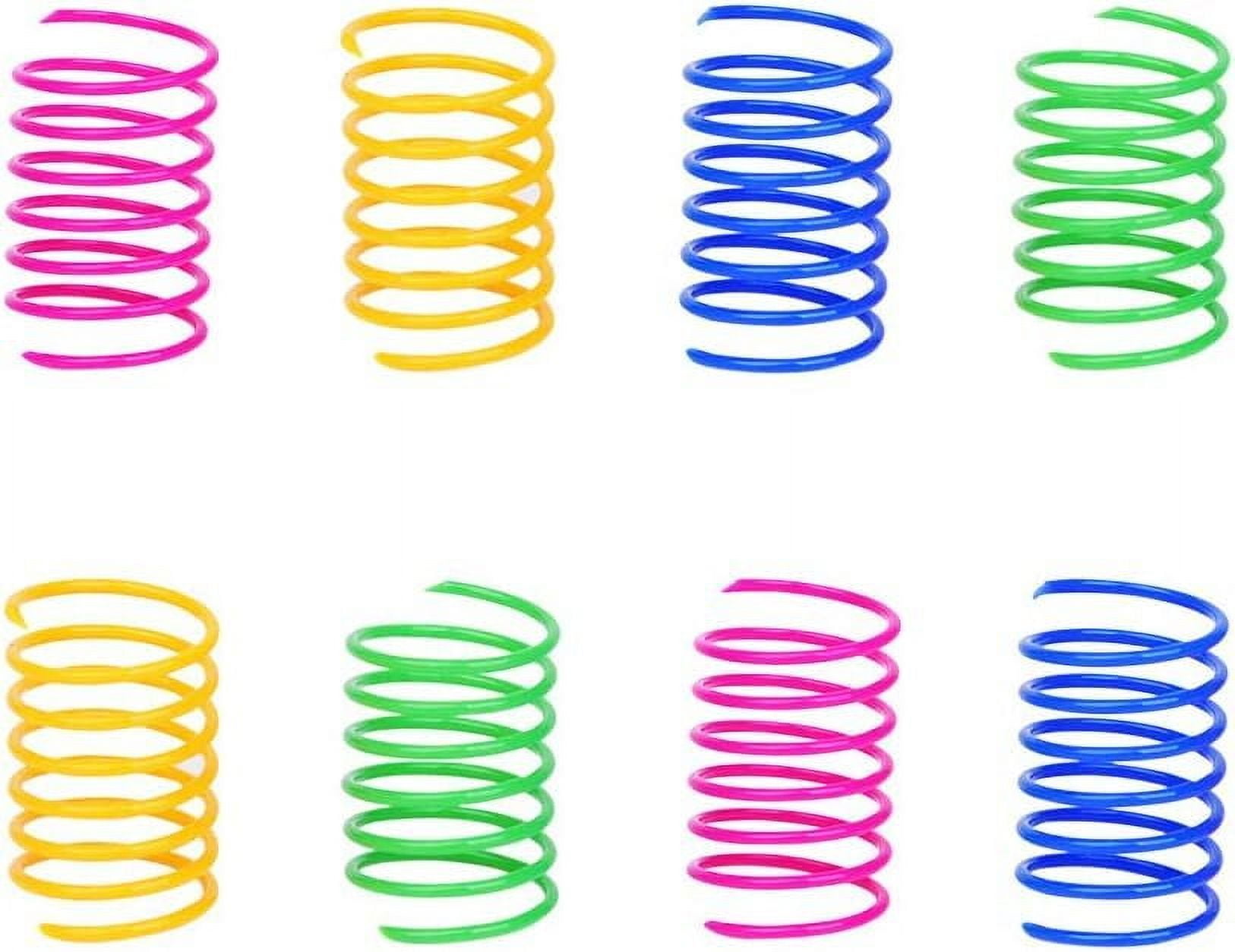 LQQBOX Cat Spring Toy (60 Pcs), Cat Kittens Toys Plastic Coil Spiral ...