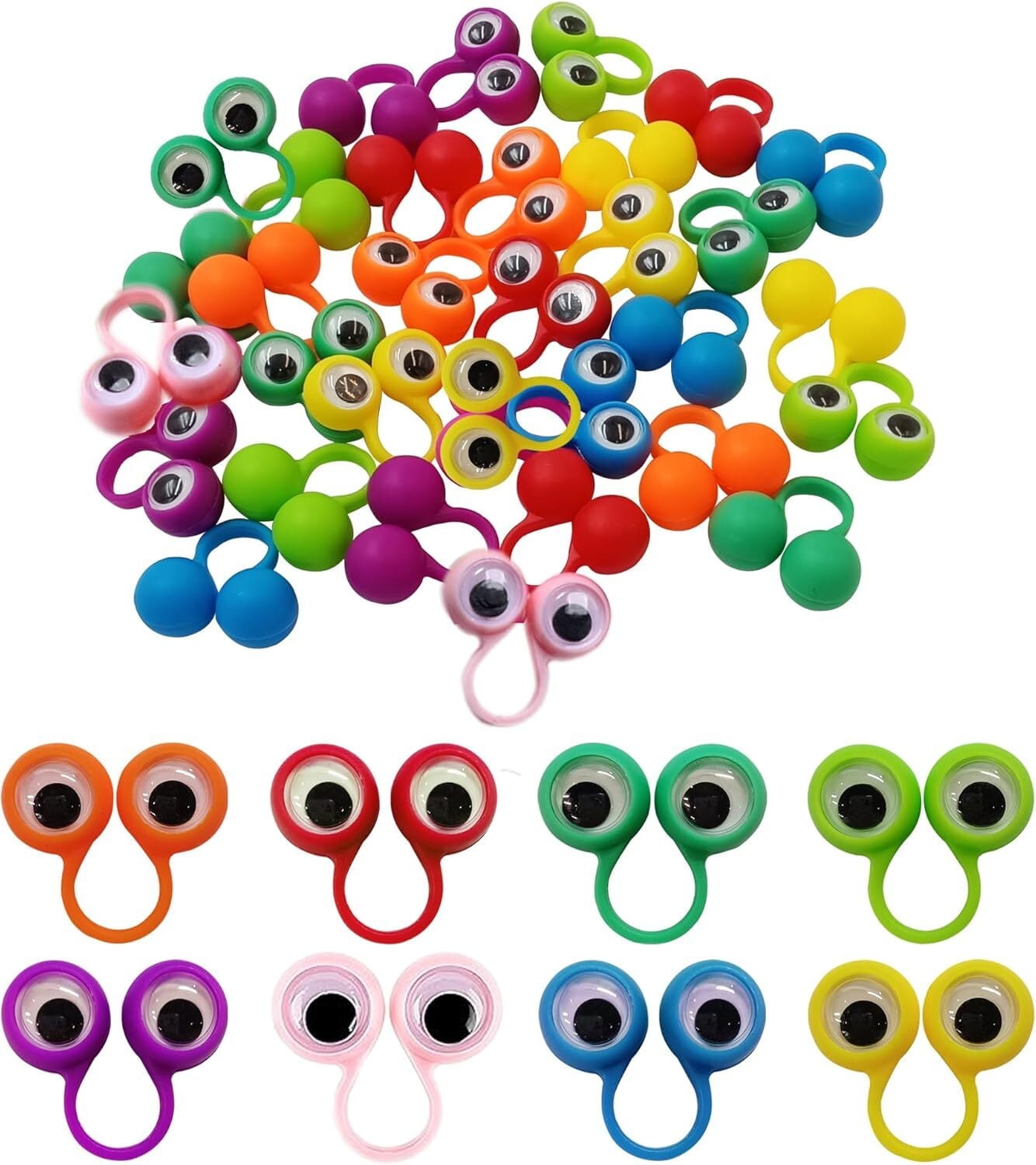 LQQBOX Eye Finger Puppets Googly Eye Finger Puppets Wiggly Eyeball ...