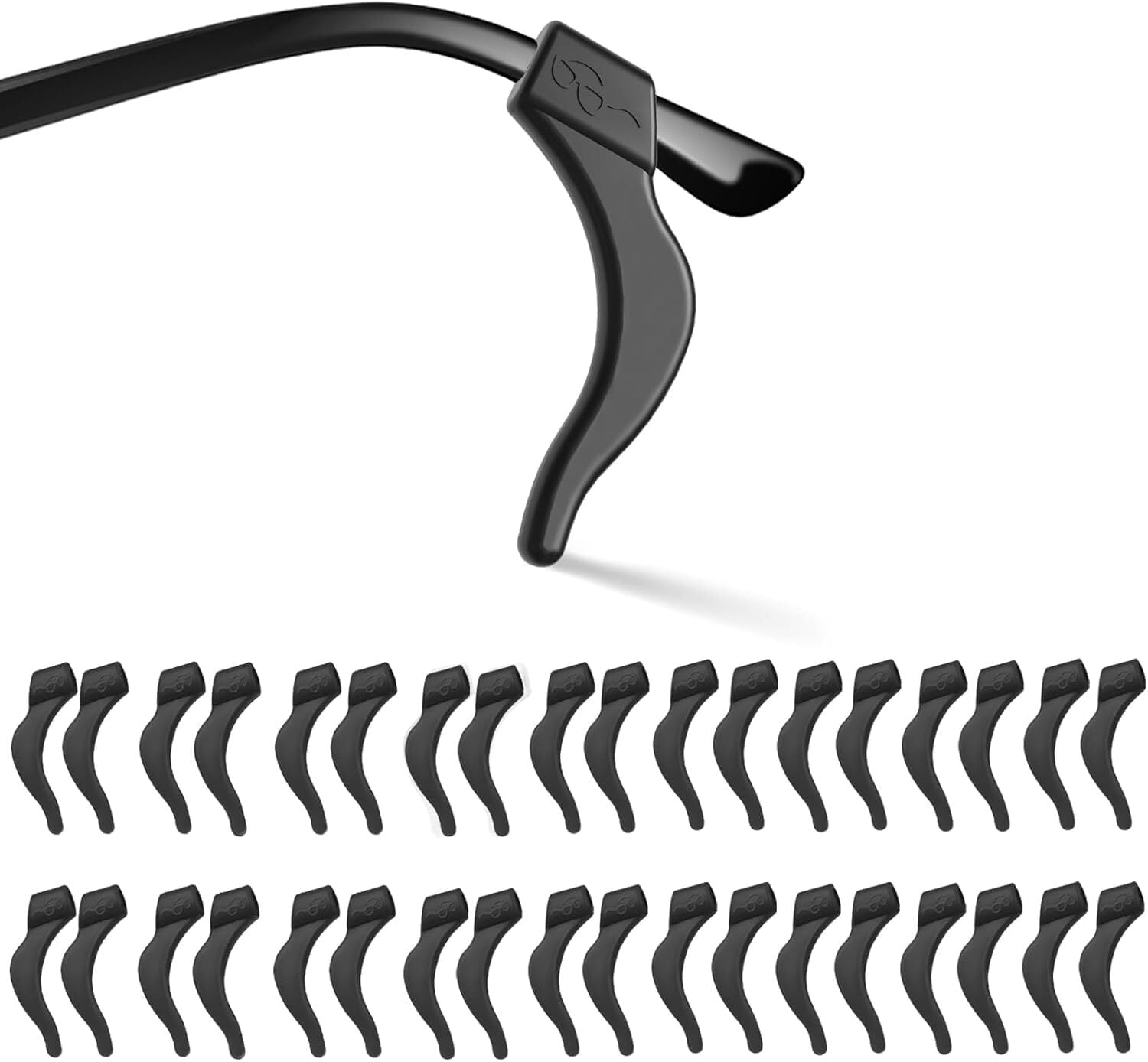LQQBOX Eyeglass Ear Grips -20 Pairs eye glasses ear grippers Anti-slip ...