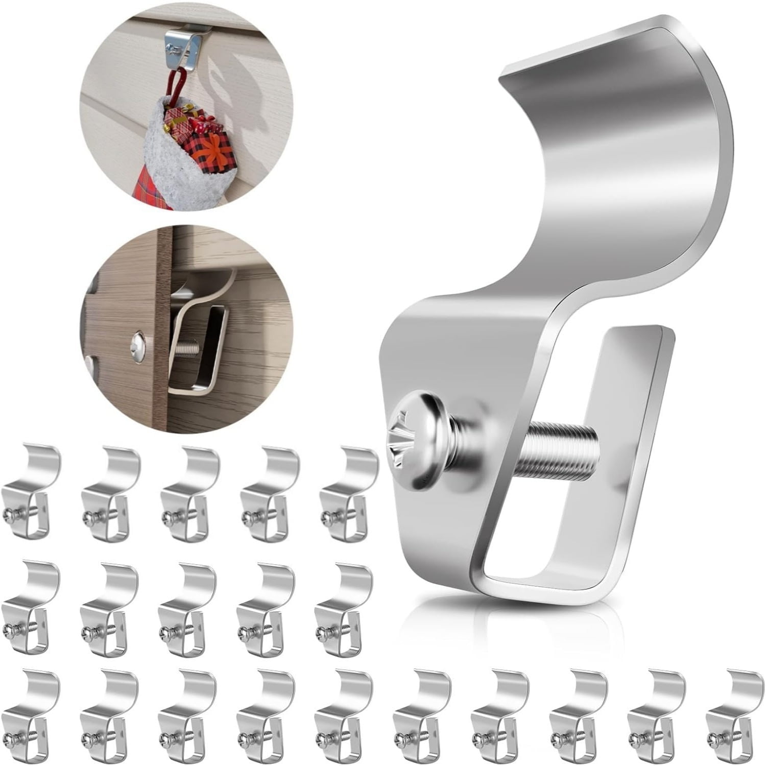 LQQBOX House Numbers for Vinyl Siding, 20 Pcs Stainless Steel Hooks for ...