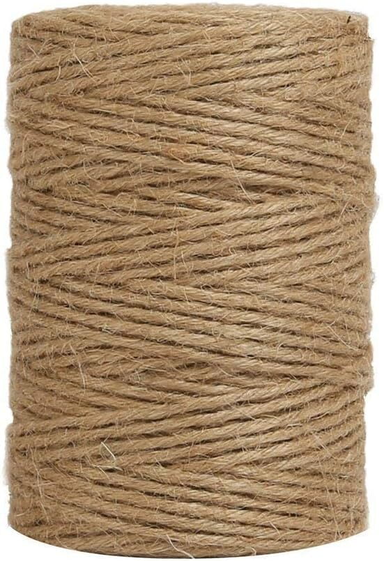 LQQBOX Jute String 656 Feet 2 mm Durable Natural Jute Rope Twine for ...