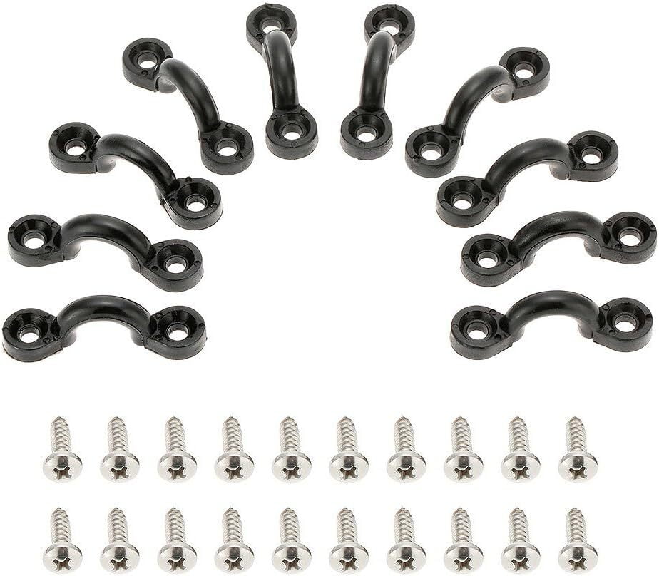 LQQBOX Kayak Pad Eye Deck Loops Tie Down with Screws for Kayak Rigging ...