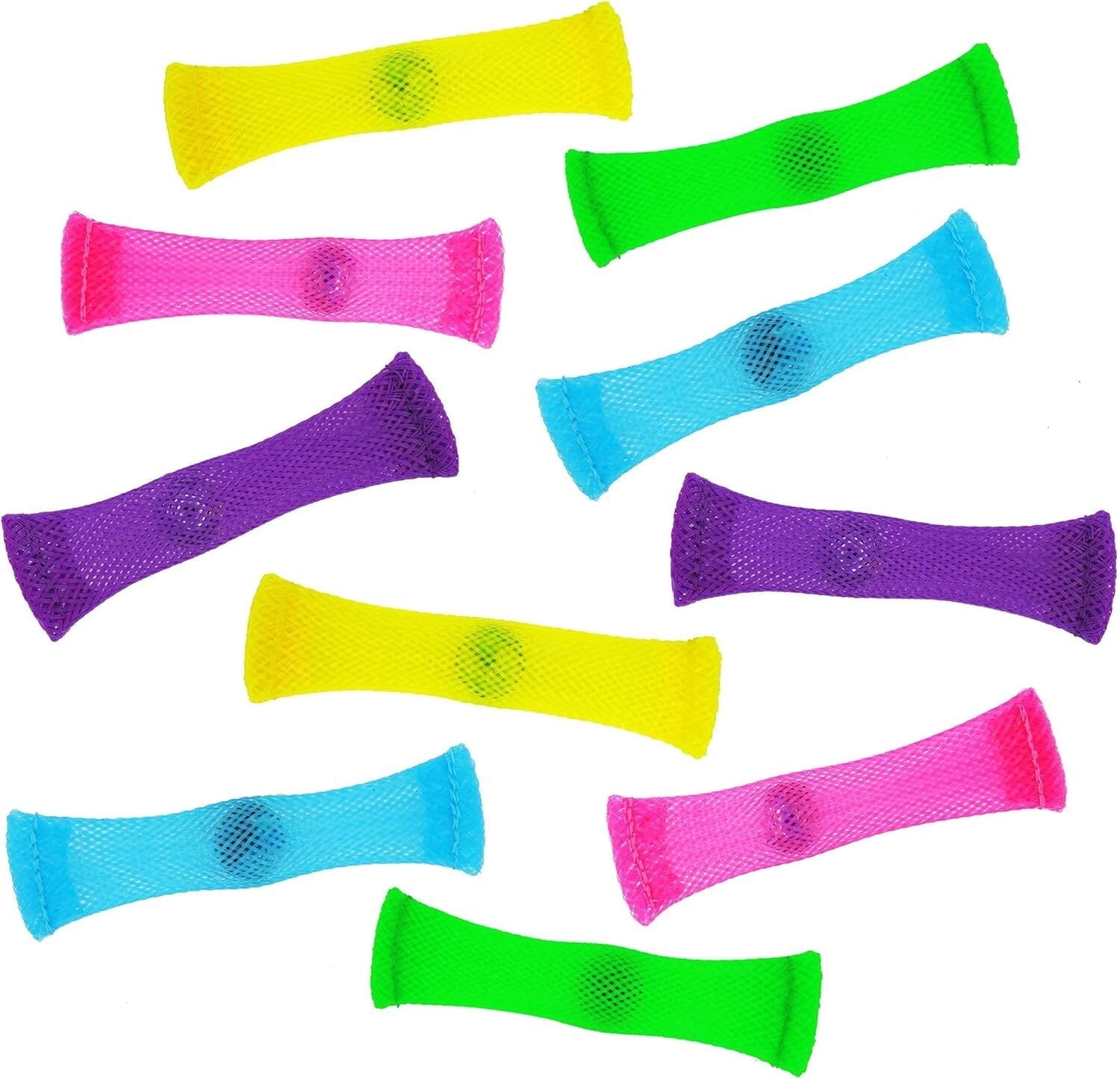 LQQBOX Mesh and Marble Fidget Toys 10 Pcs - Slide Push Squeeze Stress ...