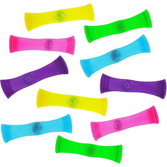 LQQBOX Mesh and Marble Fidget Toys 10 Pcs - Slide Push Squeeze Stress ...
