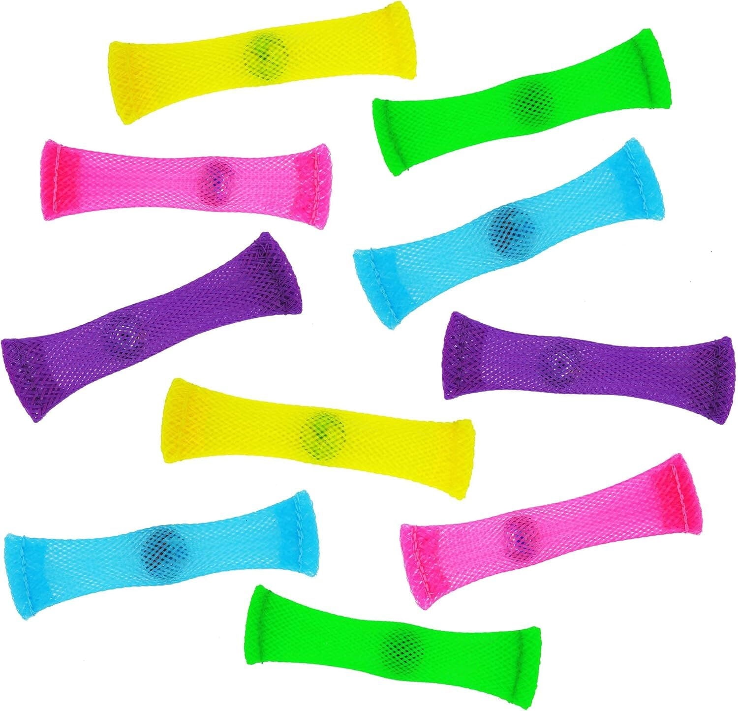 LQQBOX Mesh and Marble Fidget Toys 10 Pcs - Slide Push Squeeze Stress ...