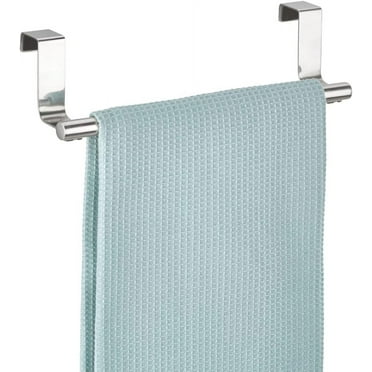 mDesign Freestanding 3-Tier Metal Bath Towel Rack with Shelf - Bronze ...