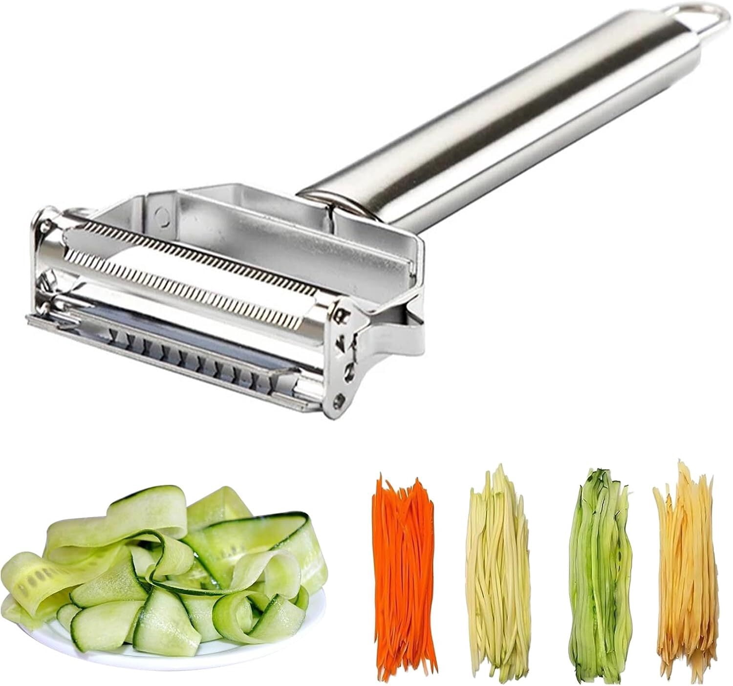LQQBOX Multifunction Stainless Steel Julienne Peeler Vegetable Peeler ...