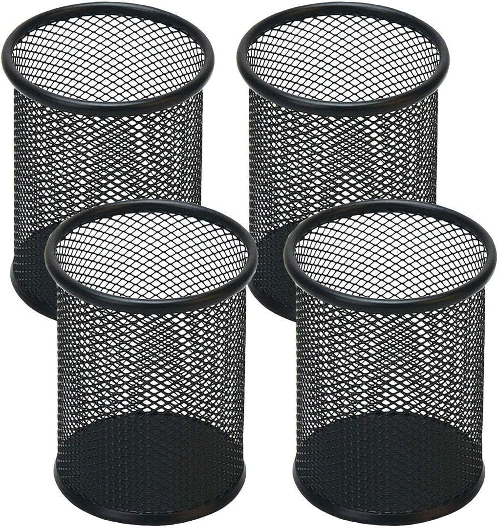 LQQBOX Pen Holder Mesh Pencil Holder Metal Pen Holder Cup Pencil Cup ...
