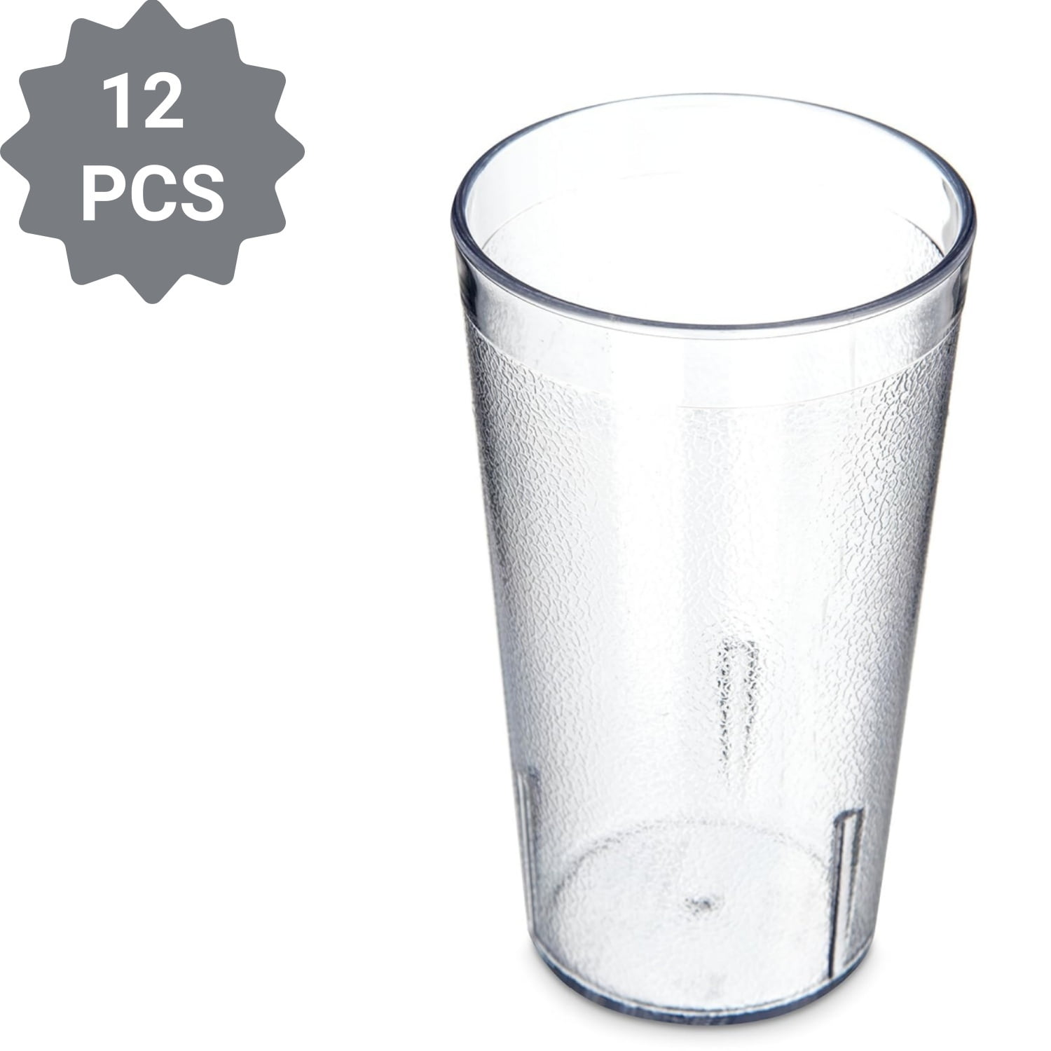 LQQBOX Plastic Cups (Set of 12), Plastic Drinking Glasses, Restaurant ...