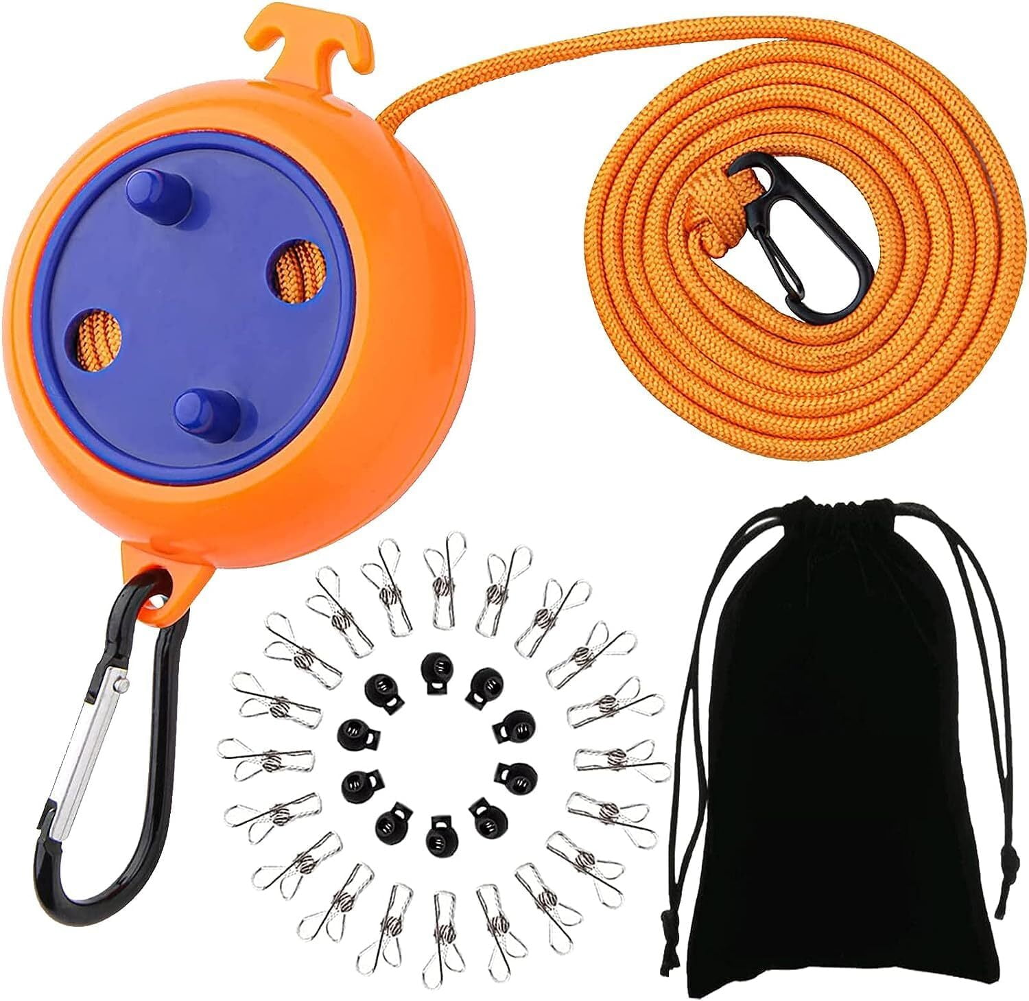 LQQBOX Portable Travel Clothesline Cord, Adjustable 33ft Camping ...