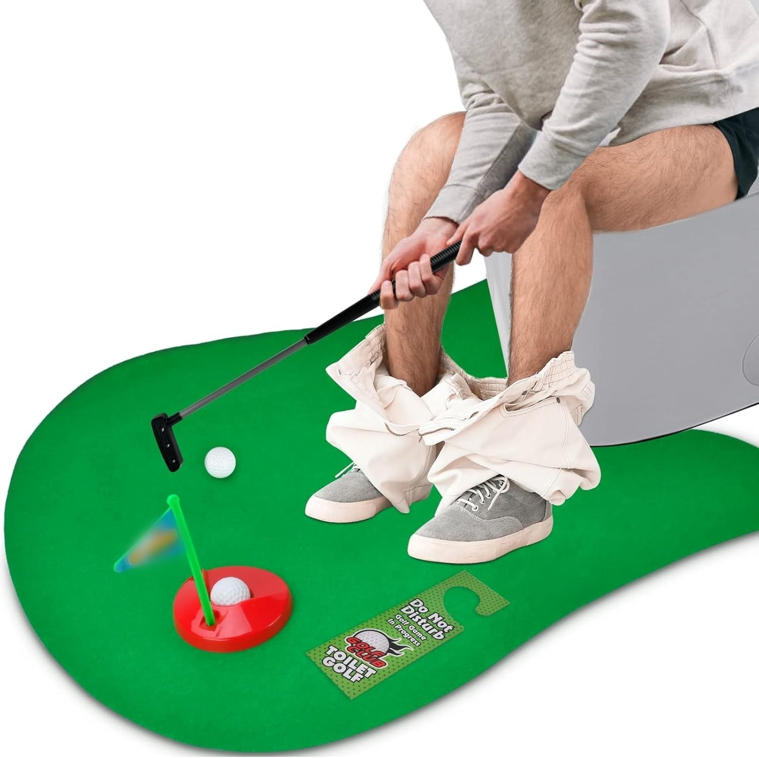LQQBOX Toilet Golf Game- Practice Mini Golf in Any Restroom/Bathroom ...