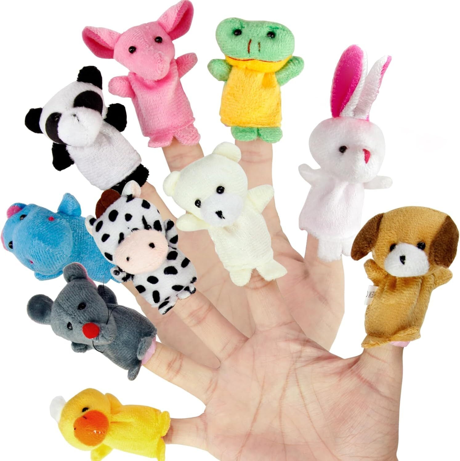 LQQBPX 10 Pcs Finger Puppets Set,Plush Cute Animal Style Finger Puppets ...