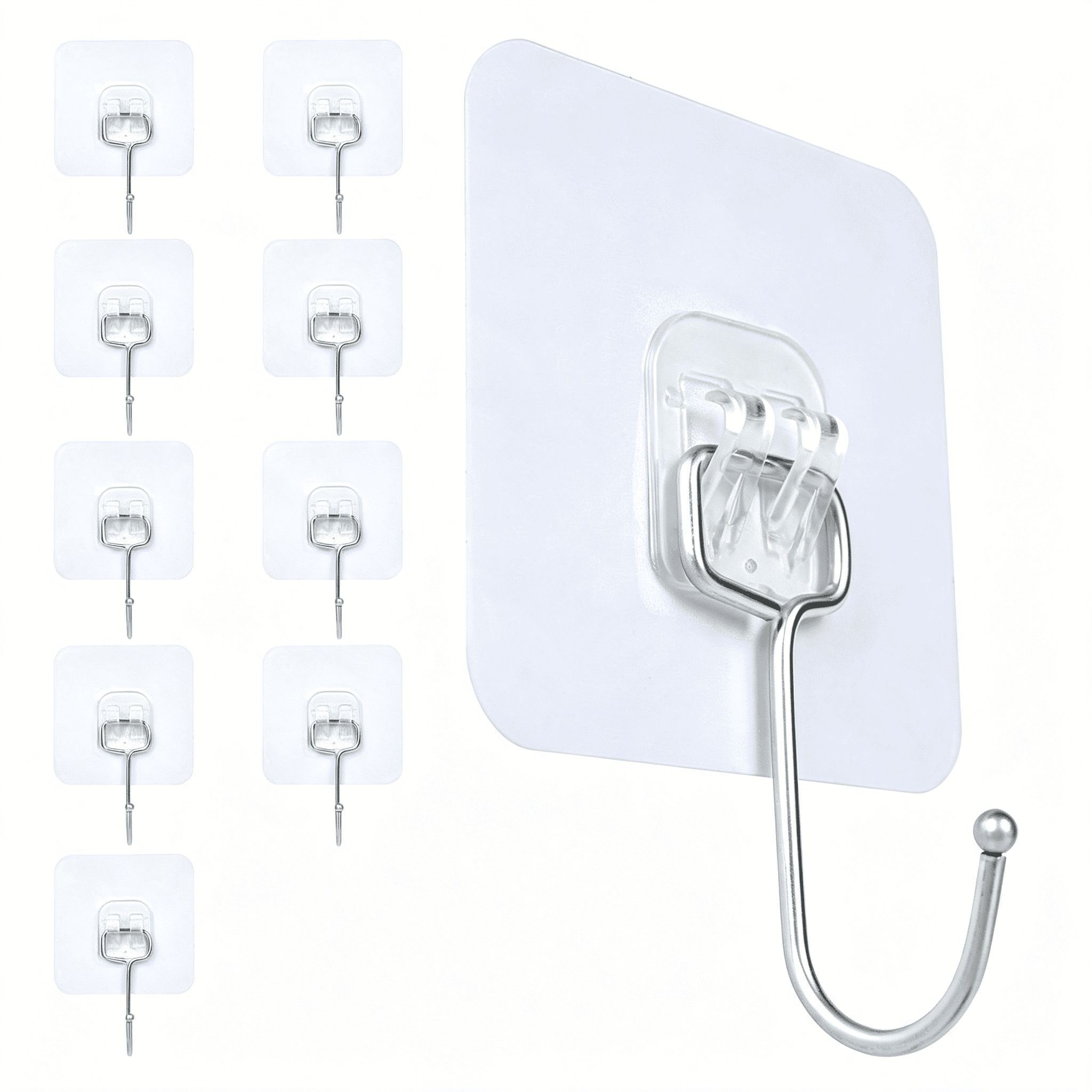 LQSEO Adhesive Hooks,Towel Coat Hooks for Hanging,Wall Sticker,10Packs ...
