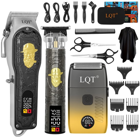 LQT Hair Clipper for Men, Cordless Hair Trimmer & Beard Shaver Kit ...