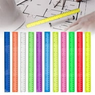 BAZIC Back to School Kids Wooden Ruler 12" (30cm), Single Metal Edge ...