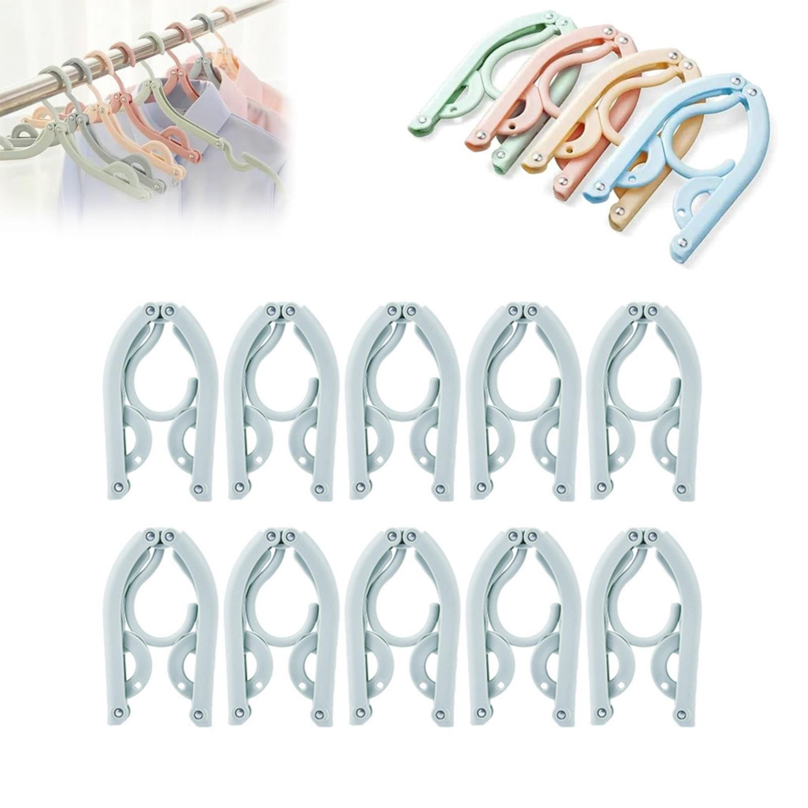 LQXZWJY 10 Pcs Travel Hangers Portable Foldable Travel Hanger Organizer ...